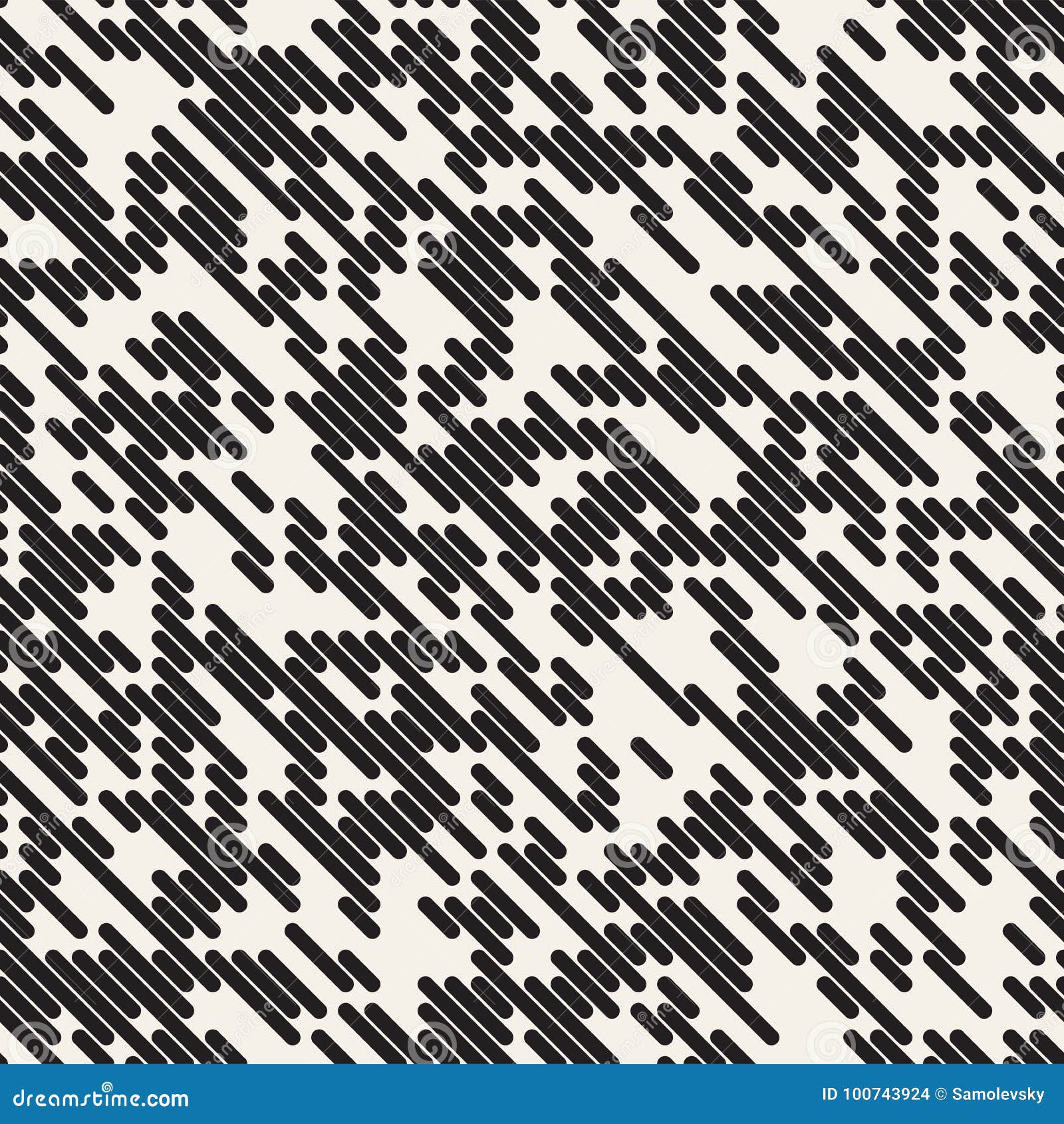 Vector Seamless Irregular Lines Grid Pattern. Trendy Monochrome Texture ...