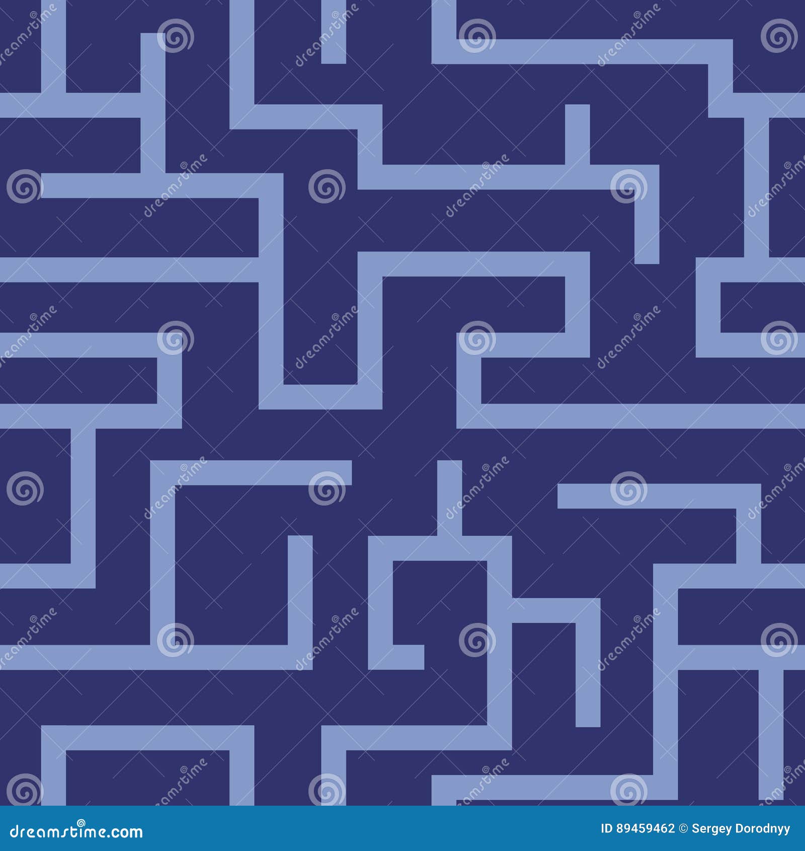 Vector Seamless Labyrinth Pattern Stock Vector - Illustration of figure ...