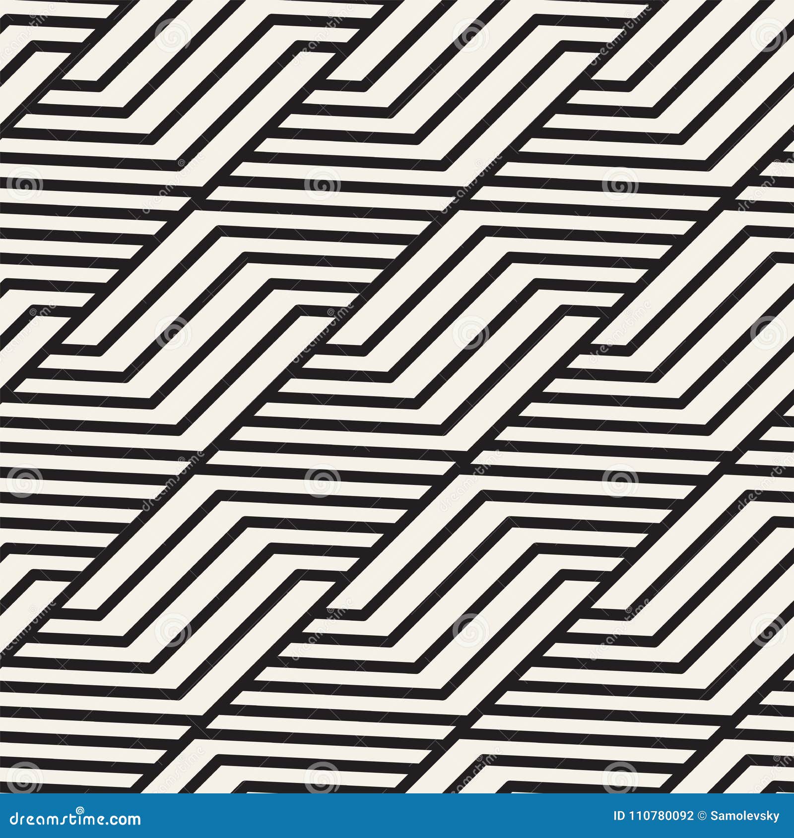 Vector Seamless Lattice Pattern Modern Stylish Texture With Monochrome