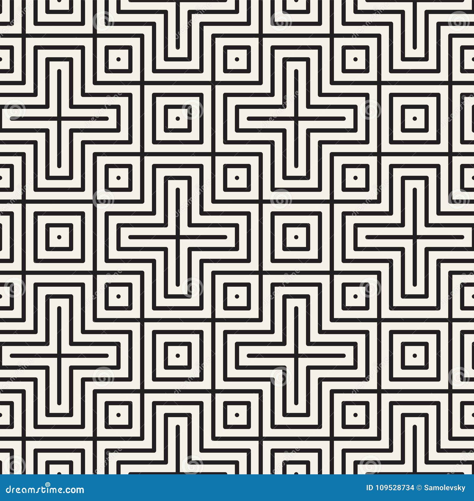 Vector Seamless Lattice Pattern. Modern Stylish Texture with Monochrome ...