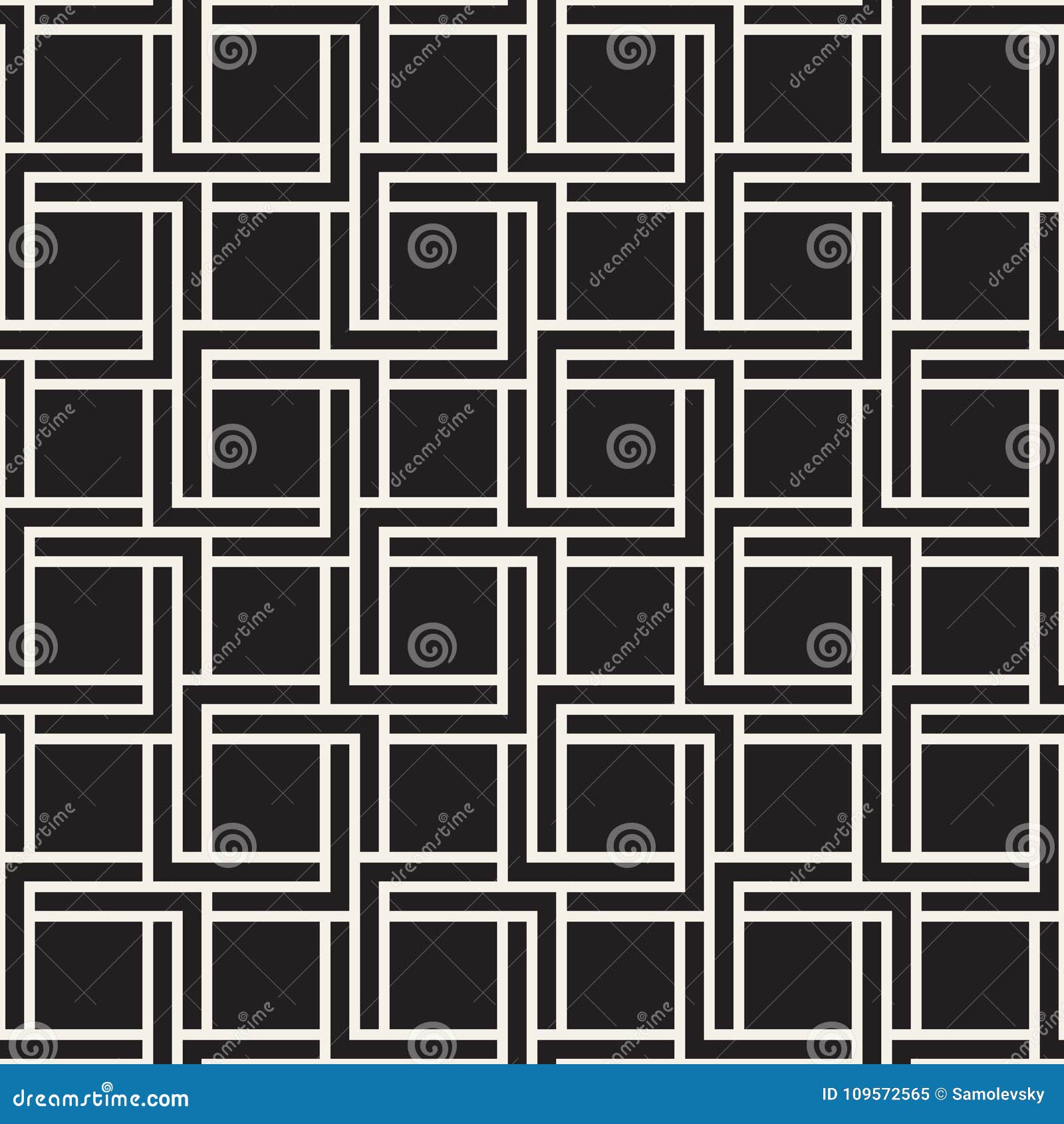 Vector Seamless Lattice Pattern. Modern Stylish Texture with Monochrome ...