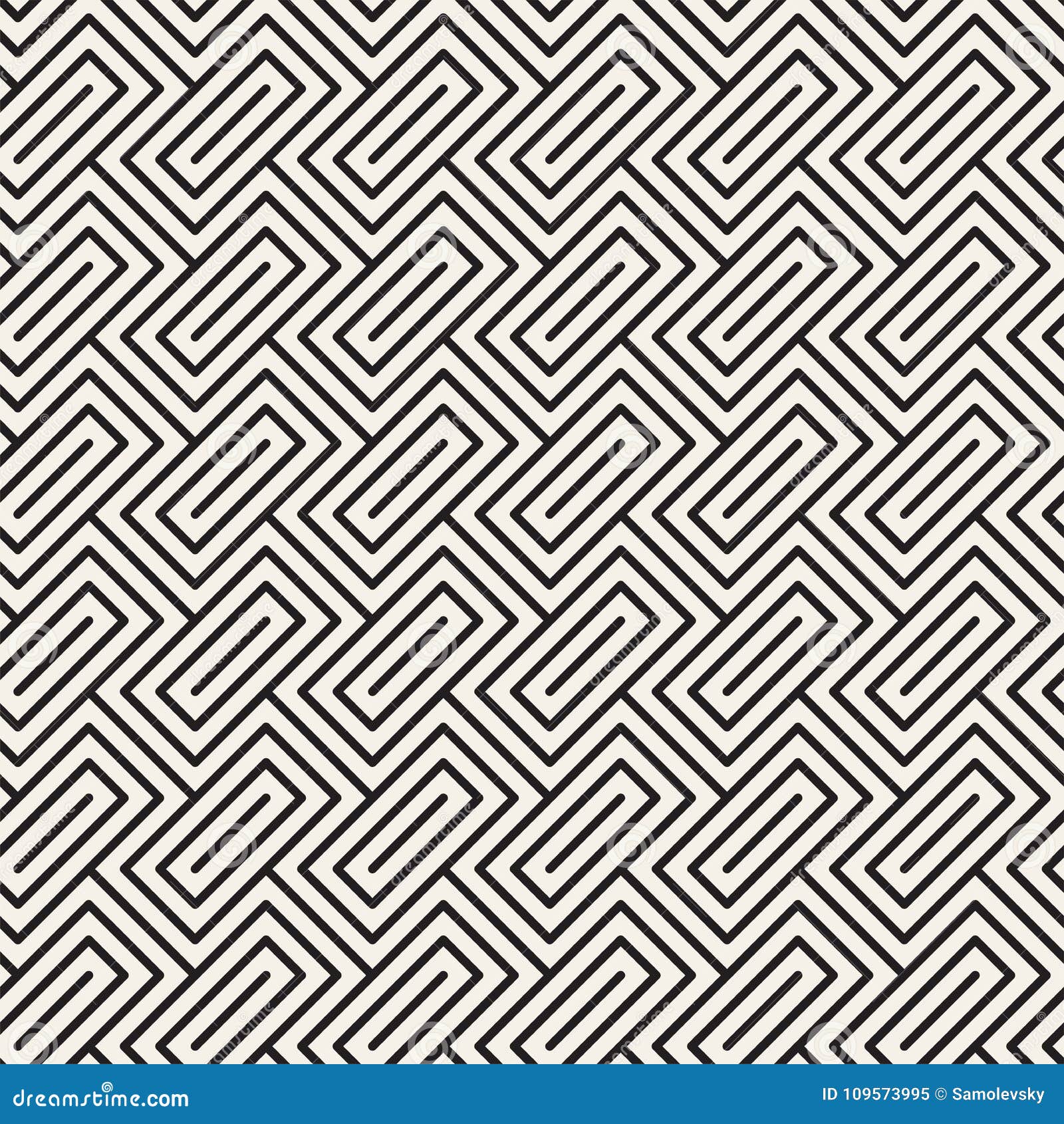 Vector Seamless Lattice Pattern. Modern Stylish Texture with Monochrome ...