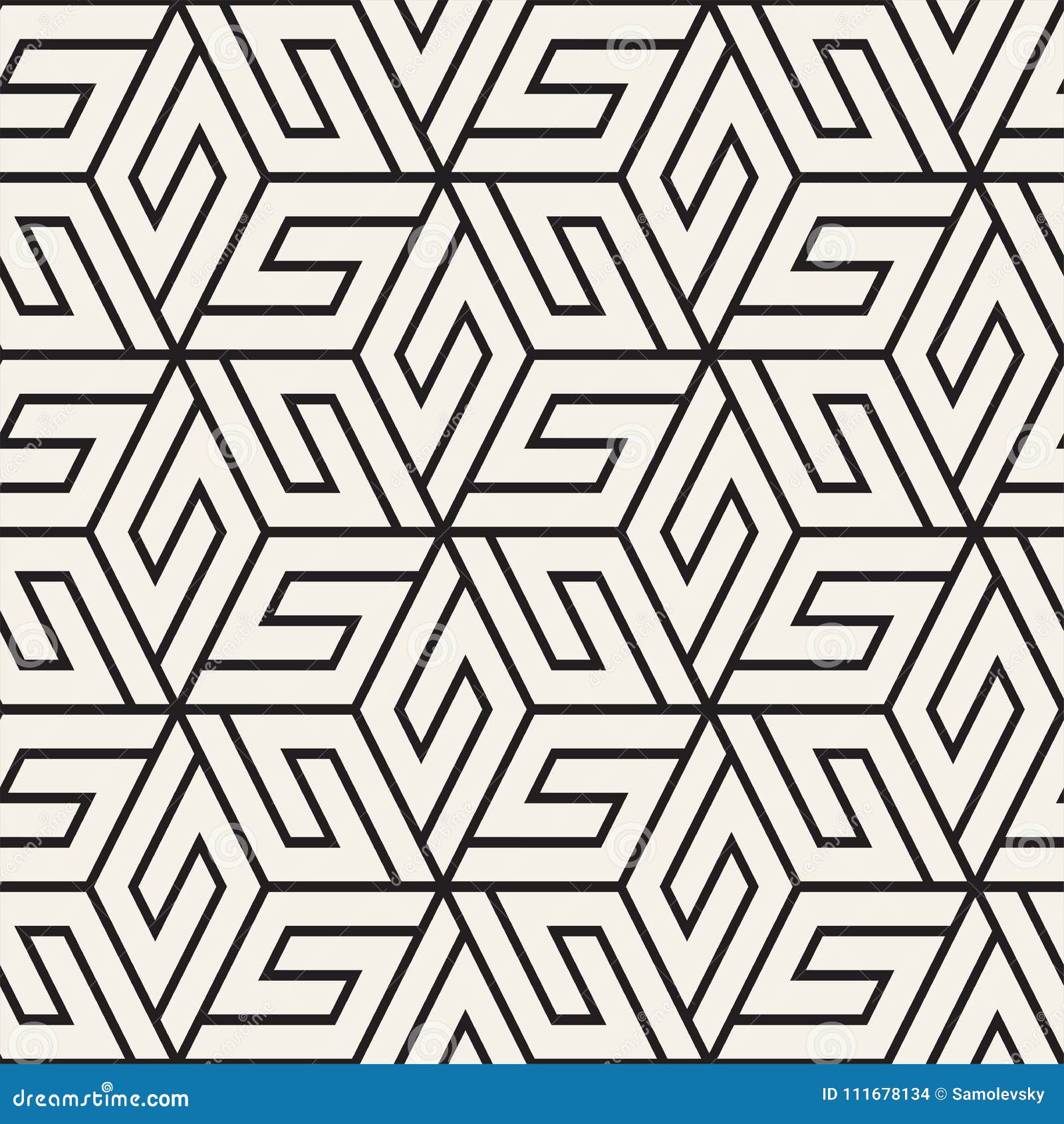 Vector Seamless Lattice Pattern. Modern Stylish Texture with Monochrome ...