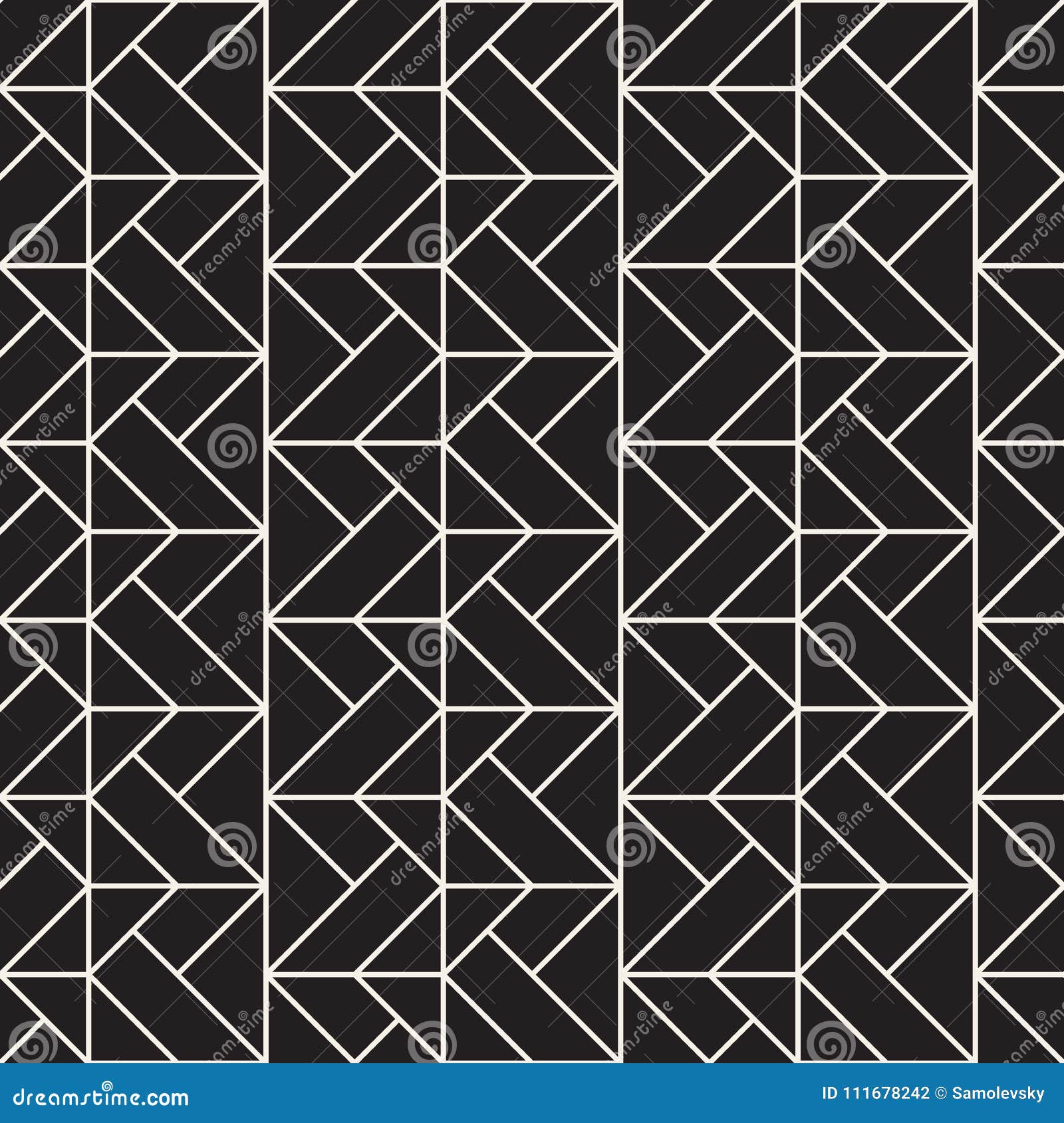 Vector Seamless Lattice Pattern. Modern Stylish Texture with Monochrome ...