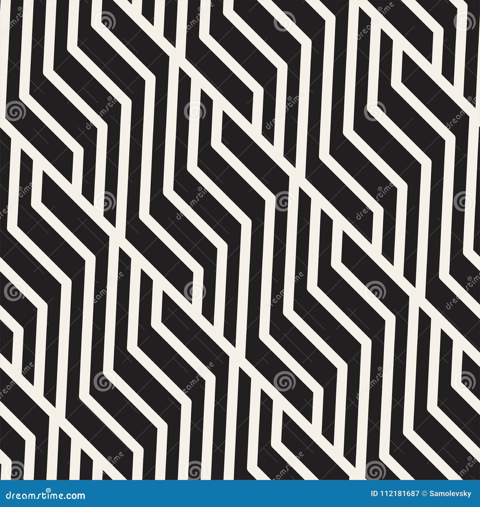 Vector Seamless Lattice Pattern. Modern Stylish Texture with Monochrome ...