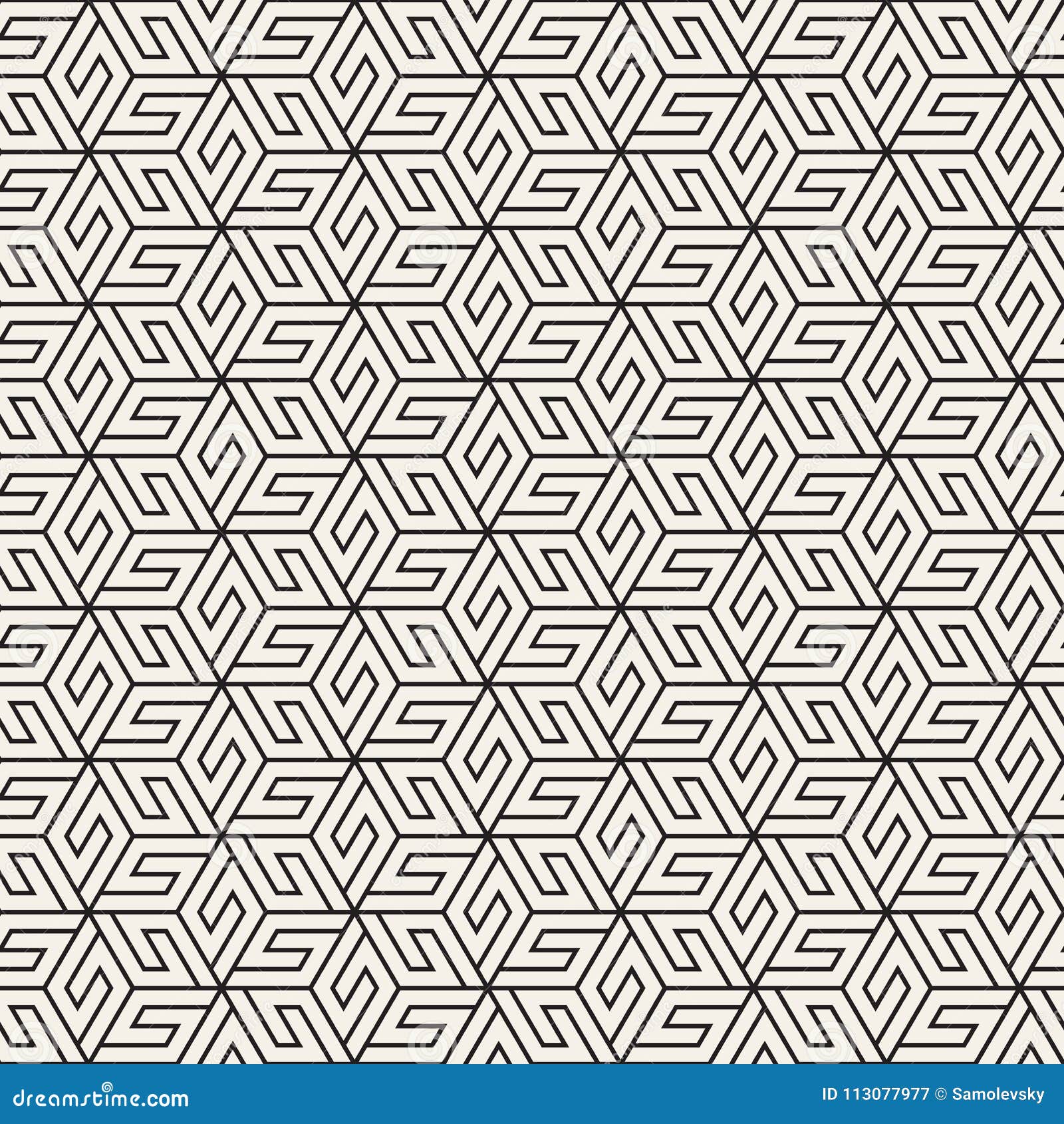 Vector Seamless Lattice Pattern. Modern Stylish Texture with Monochrome ...