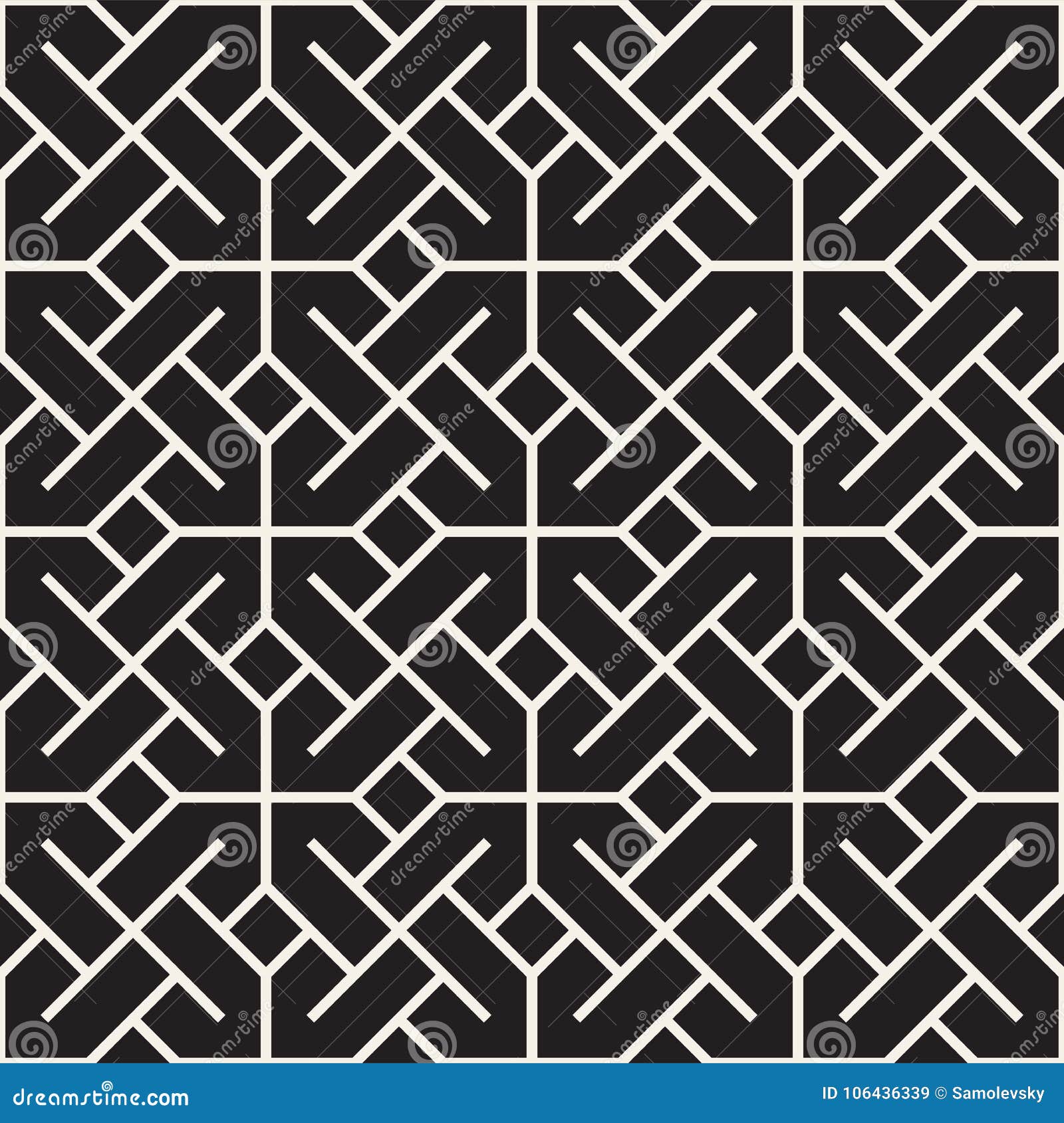 Vector Seamless Lattice Pattern. Modern Stylish Texture with Trellis ...