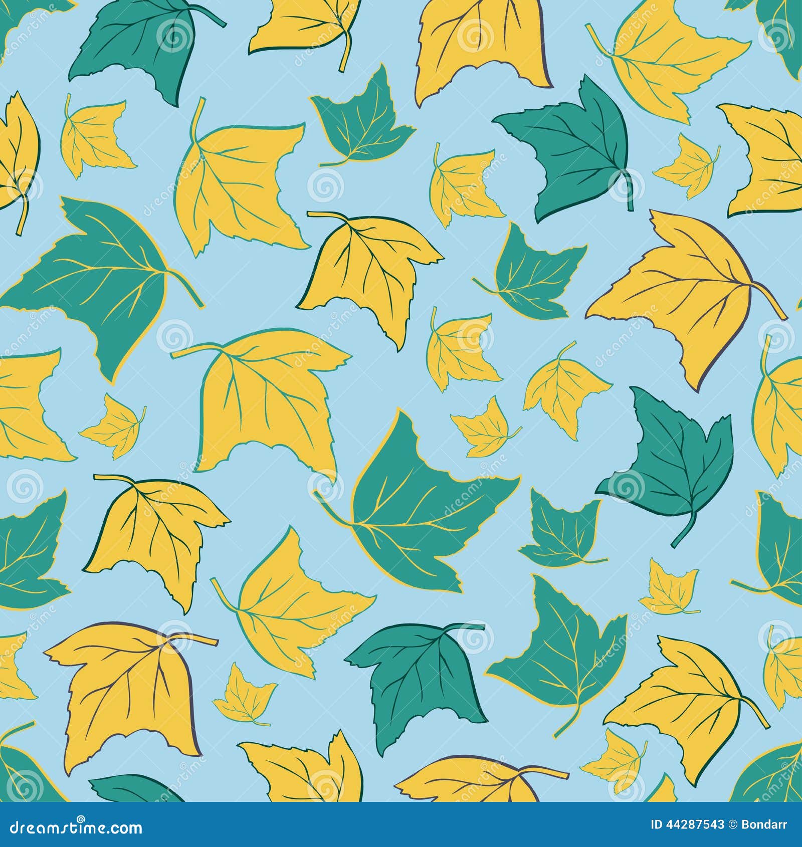 Vector seamless leaves stock vector. Illustration of elegance - 44287543