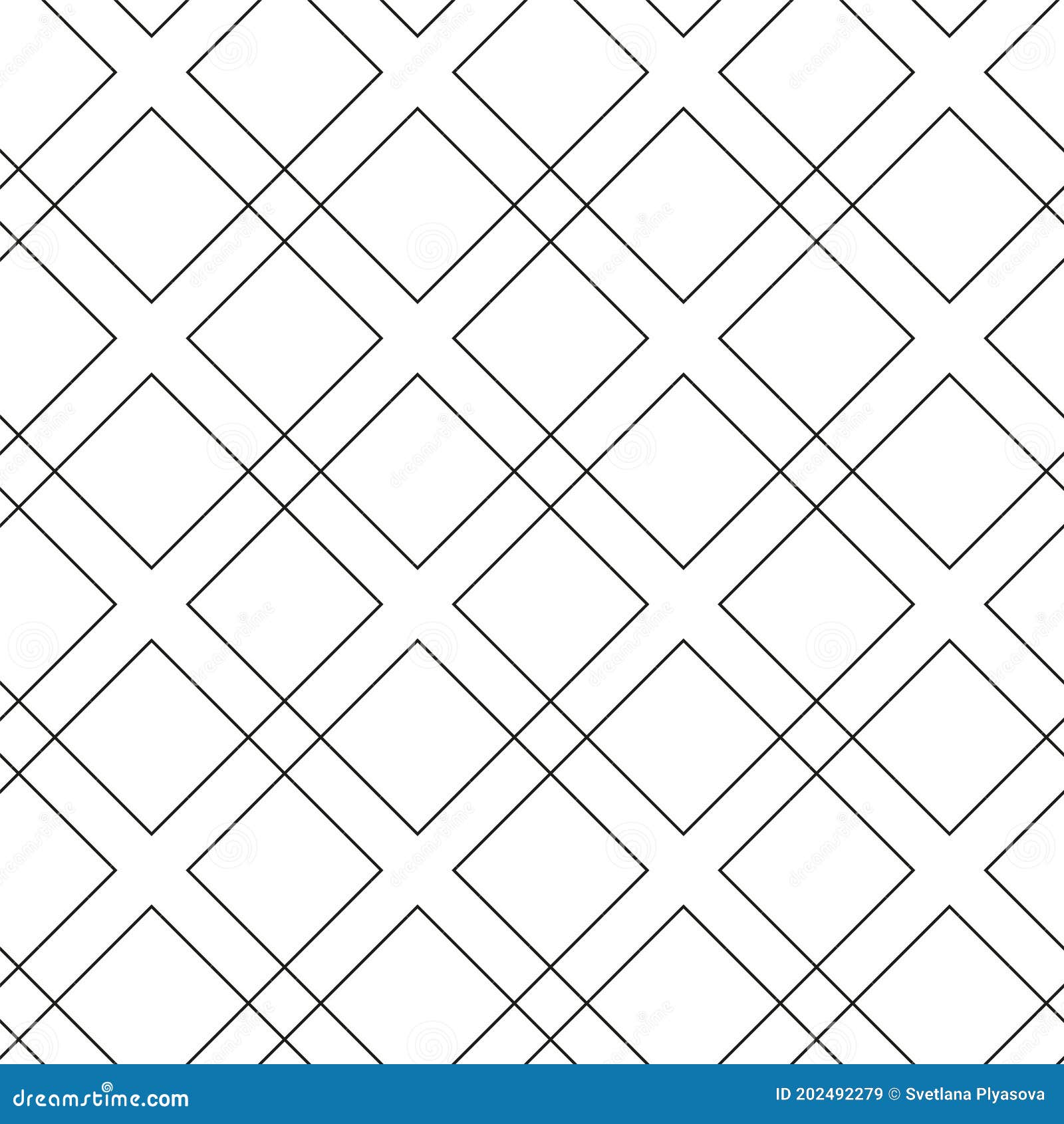 Vector Seamless Linear Geometric Pattern. Black and White Stock Vector ...