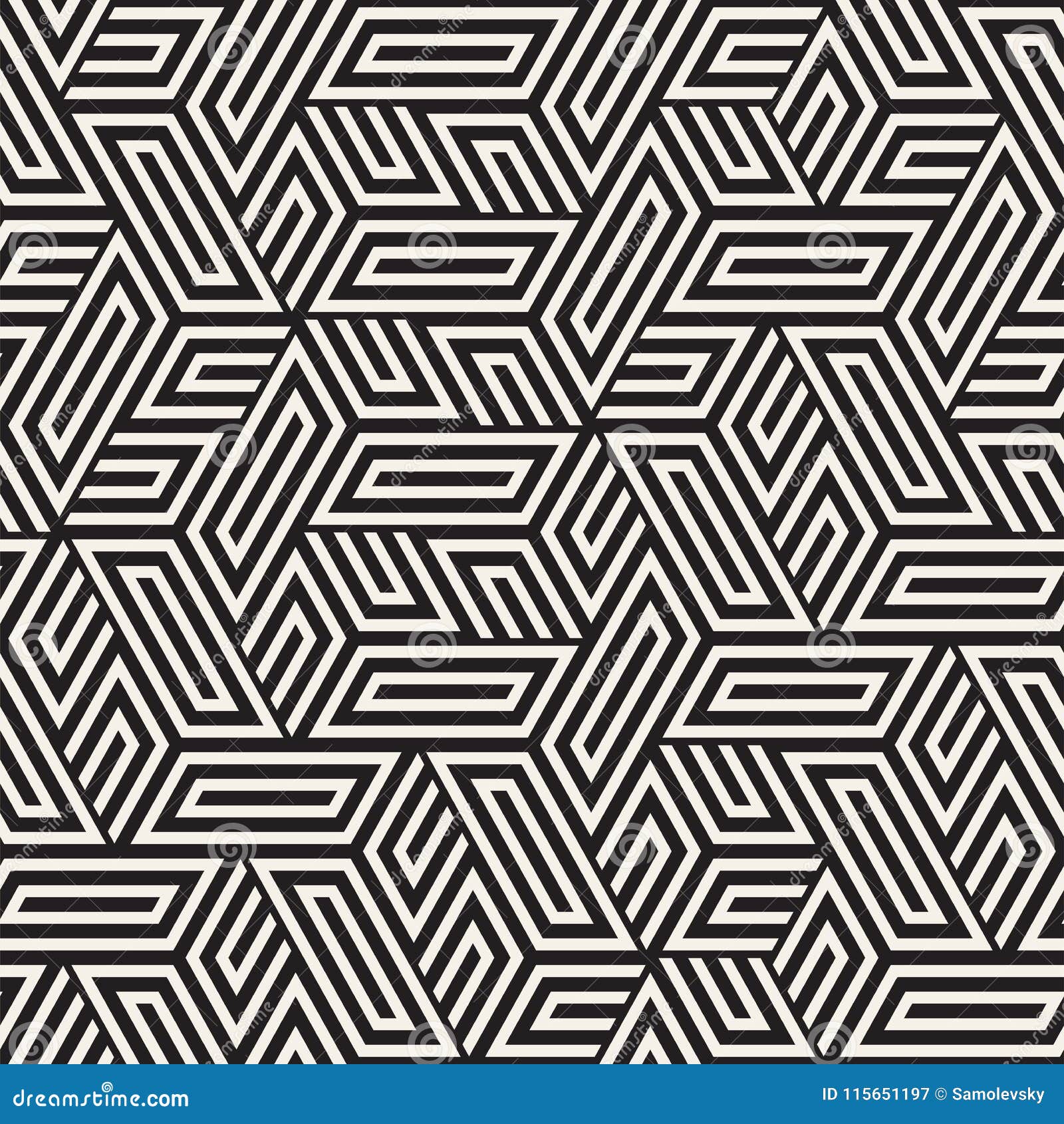 Vector Seamless Lines Mosaic Pattern. Modern Stylish Abstract Texture ...