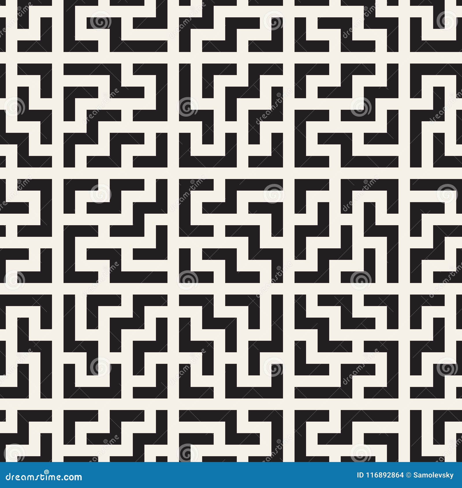 Vector Seamless Lines Mosaic Pattern. Modern Stylish Abstract Texture ...