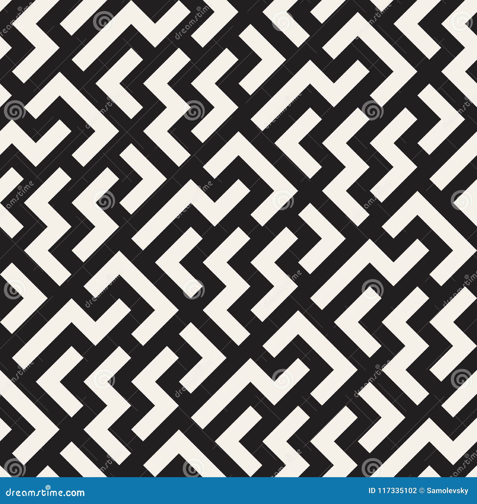 Vector Seamless Lines Mosaic Pattern. Modern Stylish Abstract Texture ...