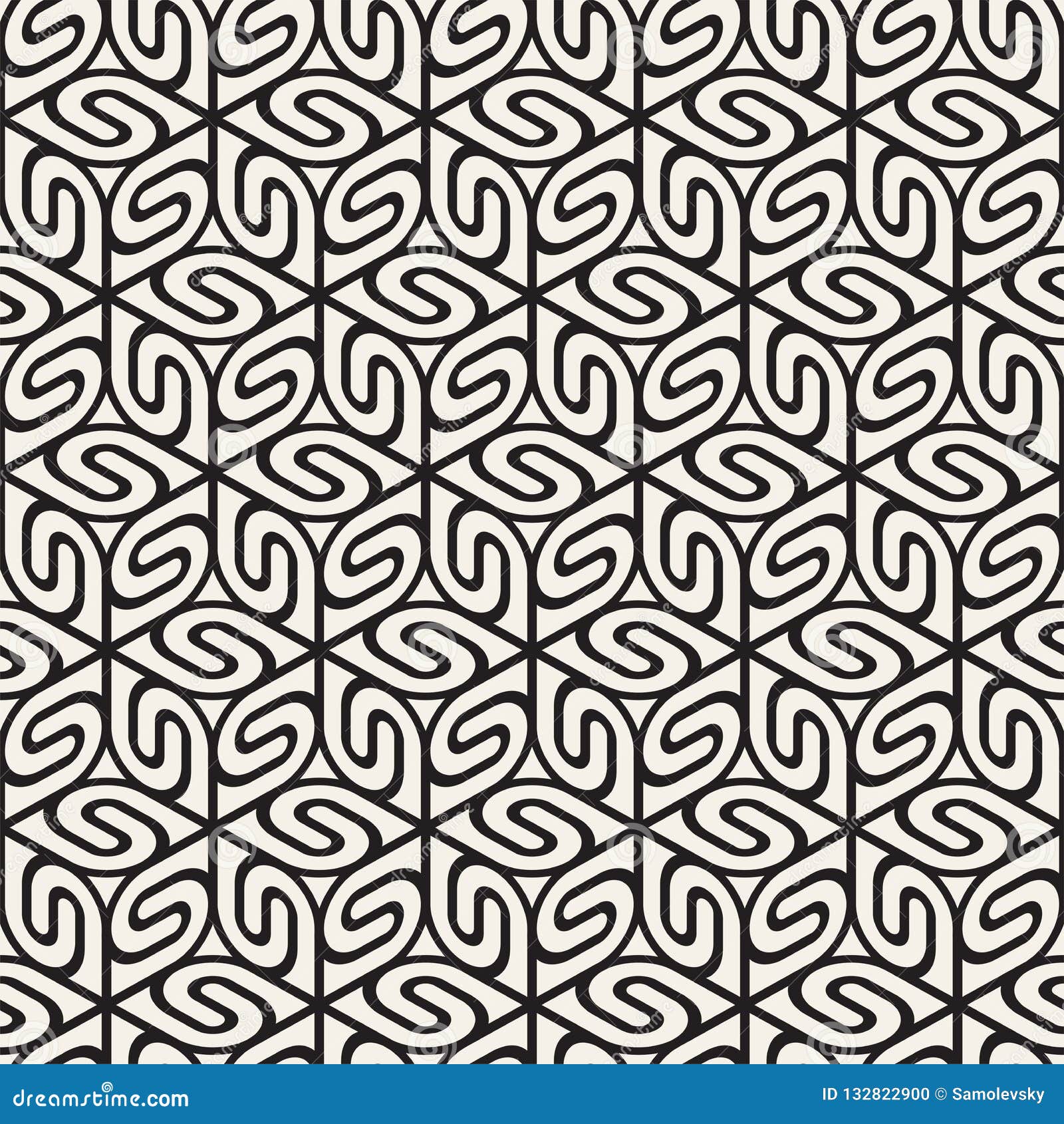 Vector Seamless Lines Mosaic Pattern. Modern Stylish Abstract Texture ...