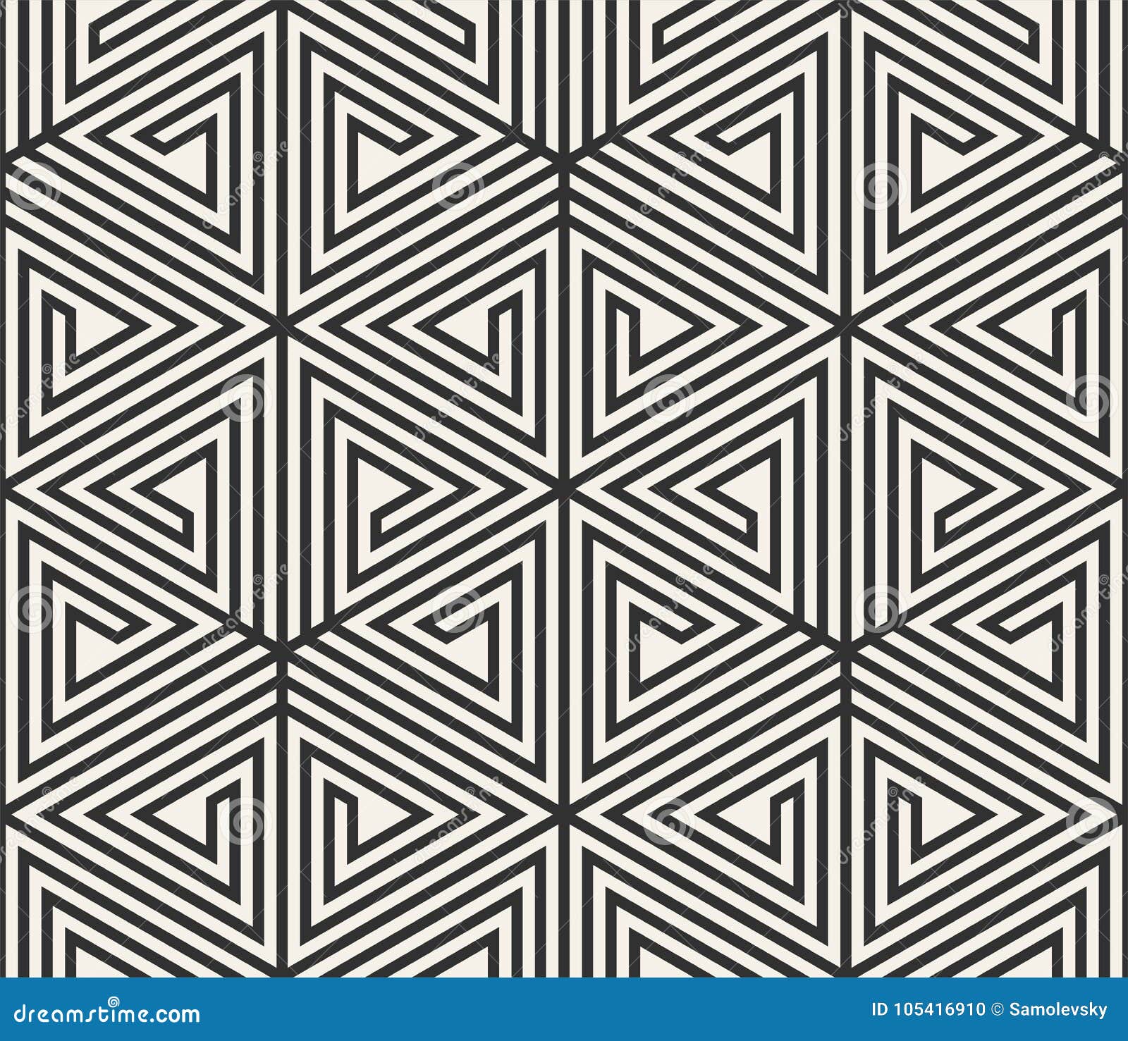 Vector Seamless Lines Pattern. Modern Stylish Triangle Shapes Texture ...