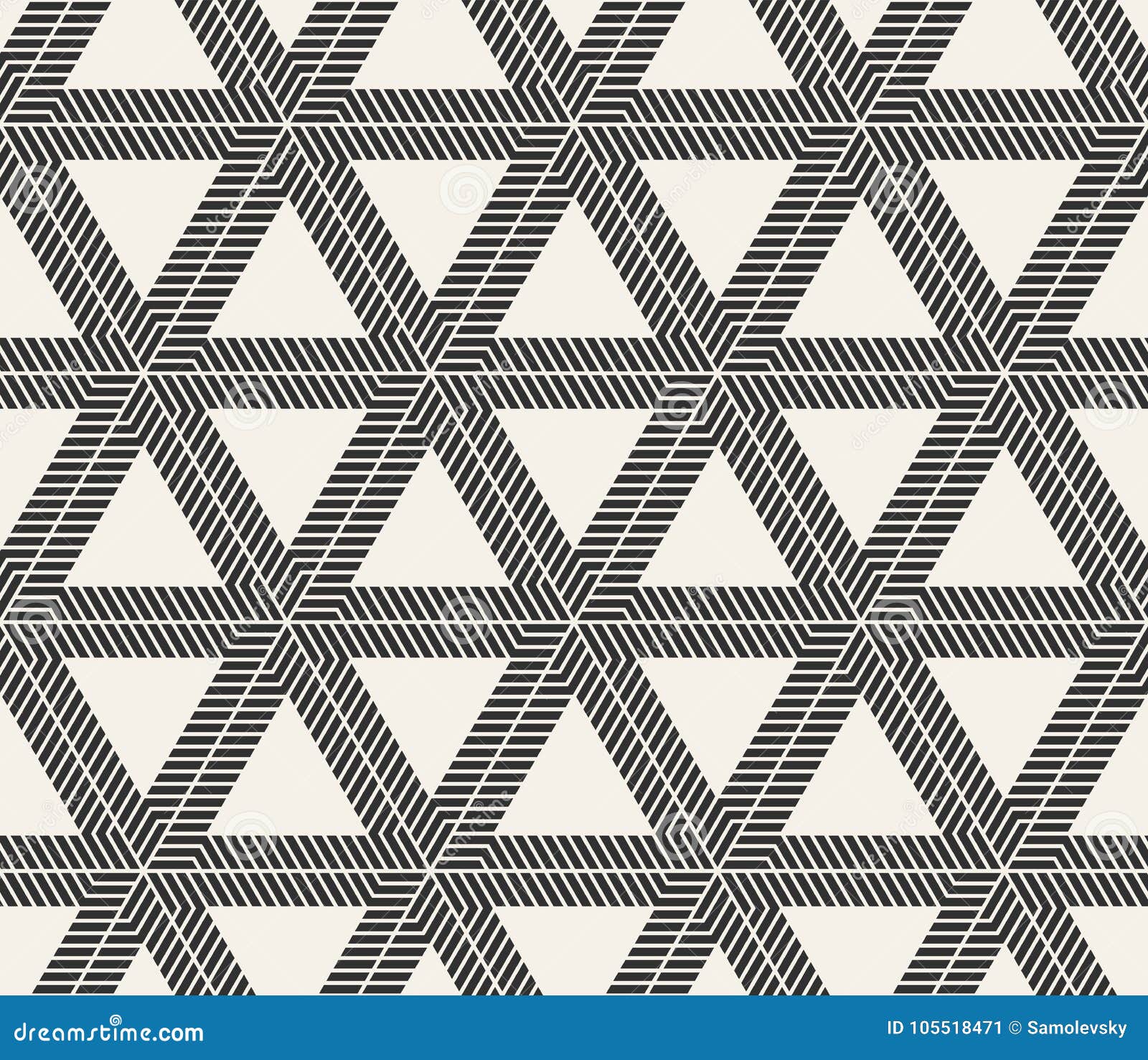 Vector Seamless Lines Pattern. Modern Stylish Triangle Shapes Texture ...