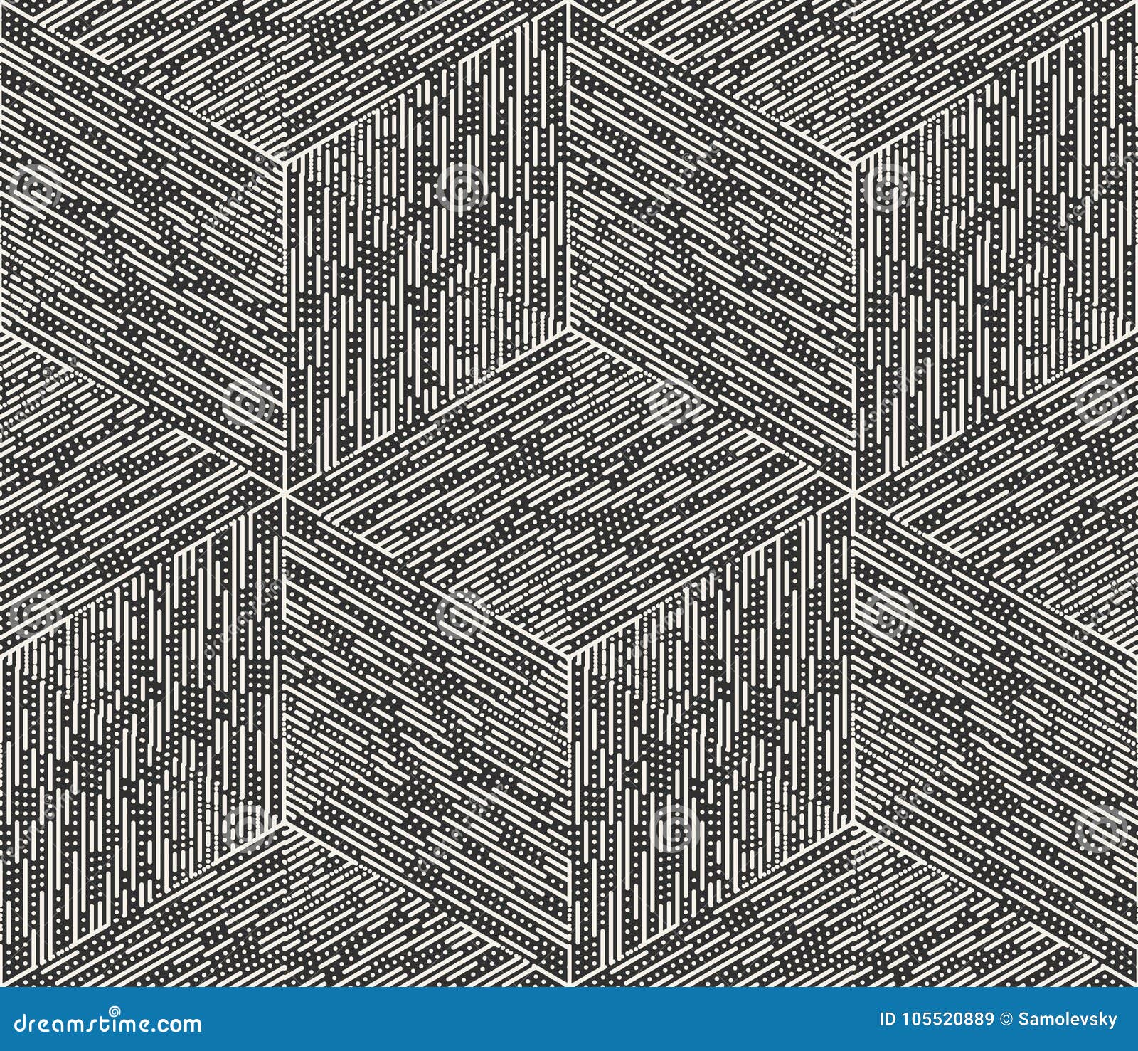 Vector Seamless Lines Pattern. Modern Stylish Triangle Shapes Texture ...