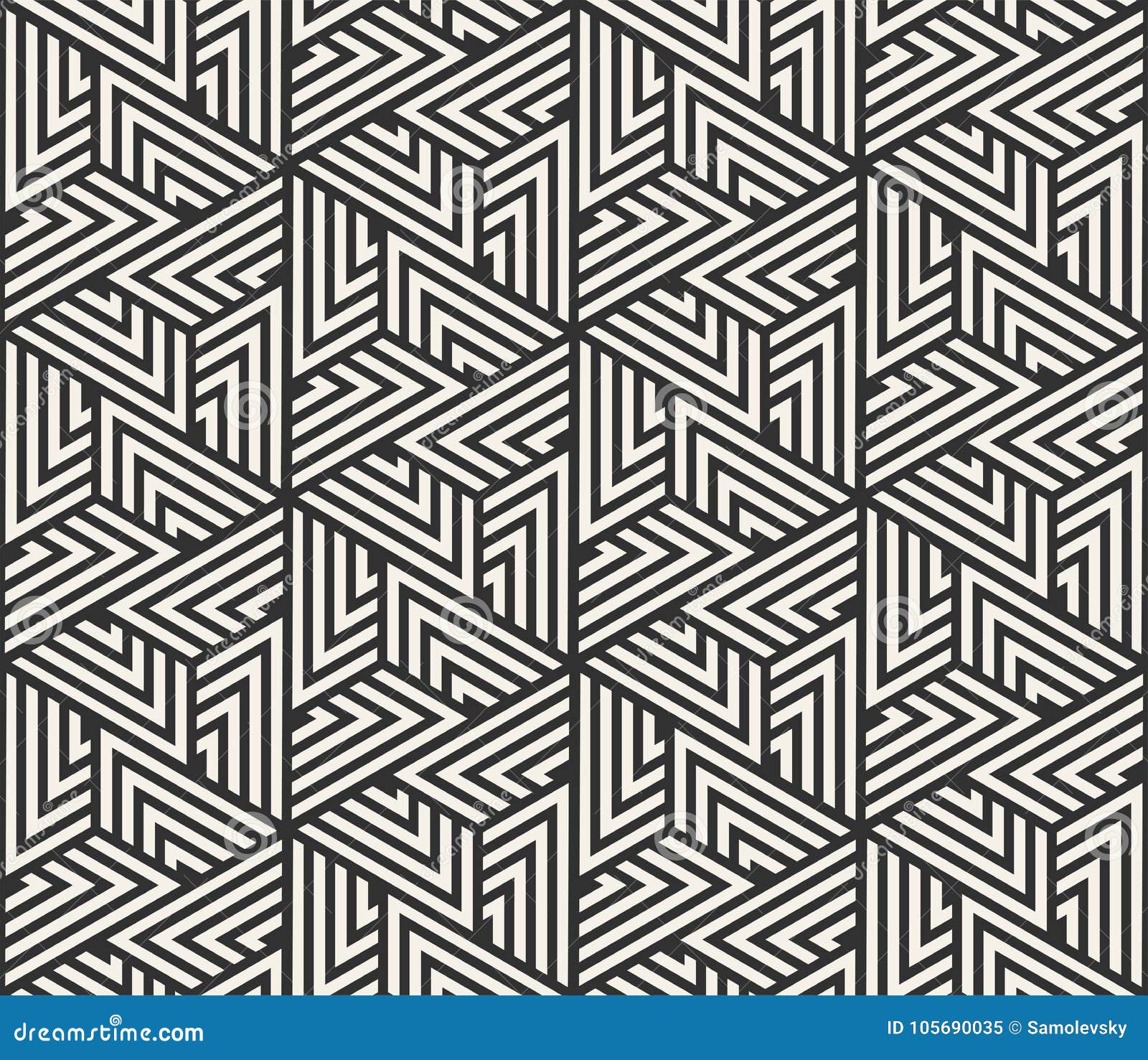 Vector Seamless Lines Pattern. Modern Stylish Triangle Shapes Texture ...