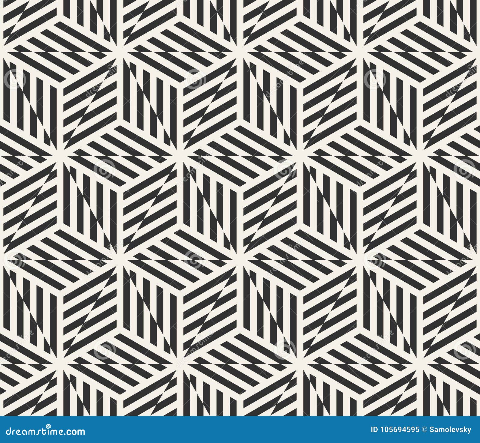 Vector Seamless Lines Pattern. Modern Stylish Triangle Shapes Texture ...