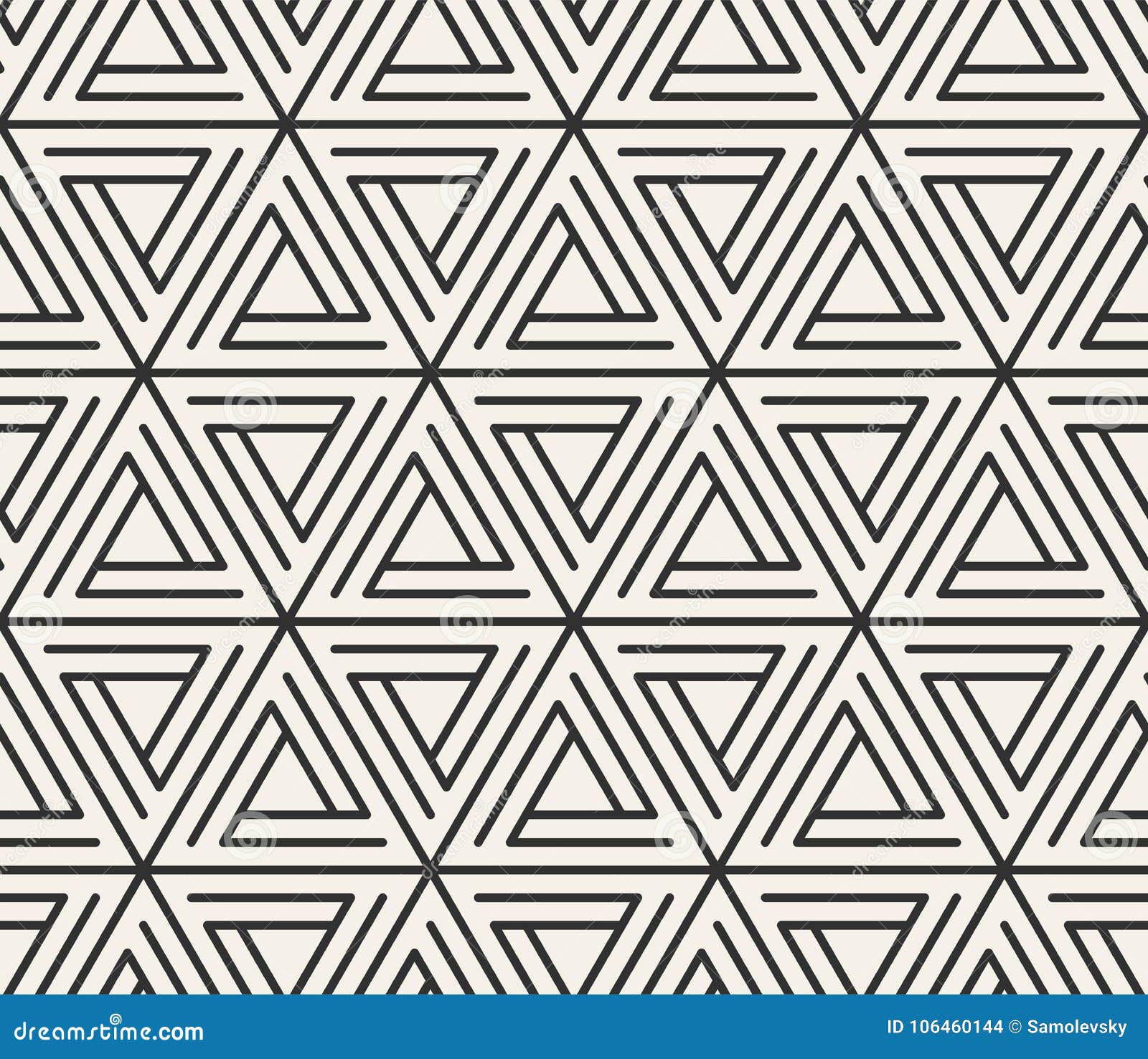 Vector Seamless Lines Pattern. Modern Stylish Triangle Shapes Texture ...