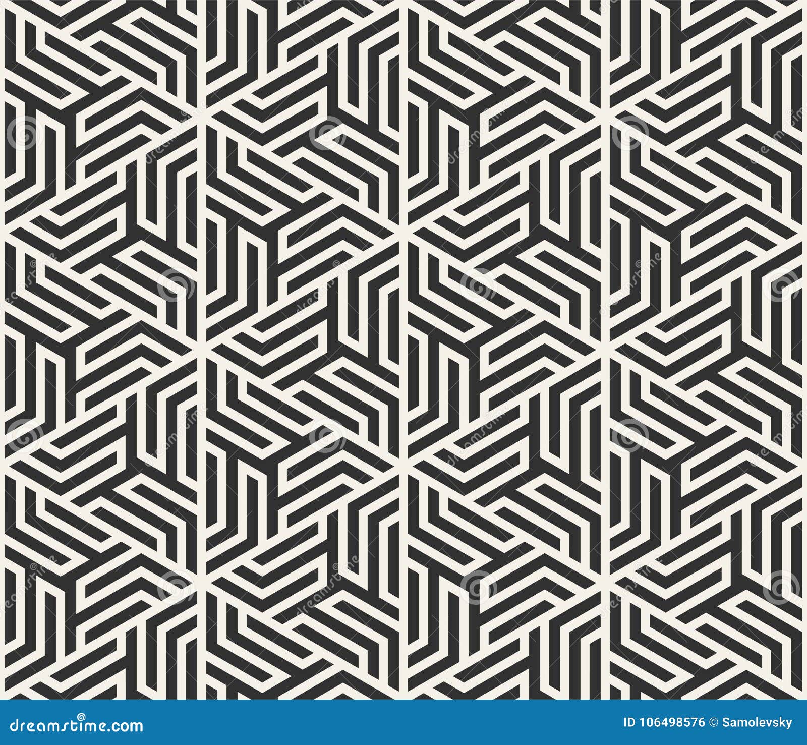 Vector Seamless Lines Pattern. Modern Stylish Triangle Shapes Texture ...