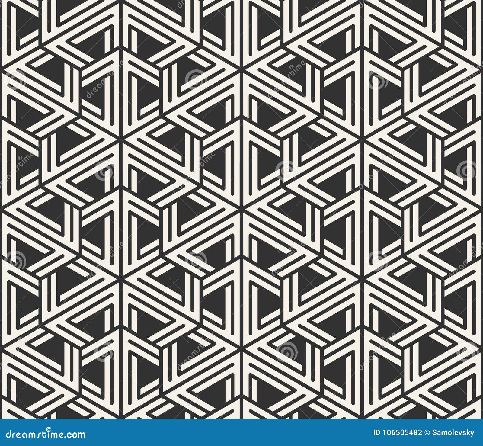 Vector Seamless Lines Pattern. Modern Stylish Triangle Shapes Texture ...
