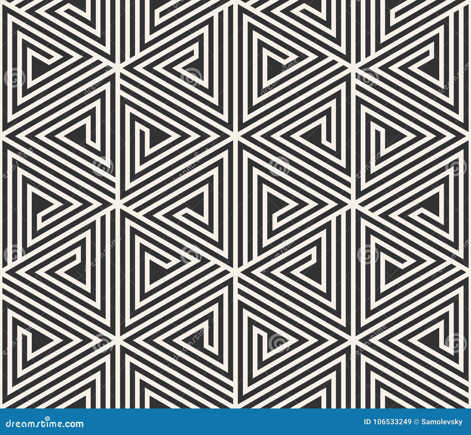 Vector Seamless Lines Pattern. Modern Stylish Triangle Shapes Texture ...
