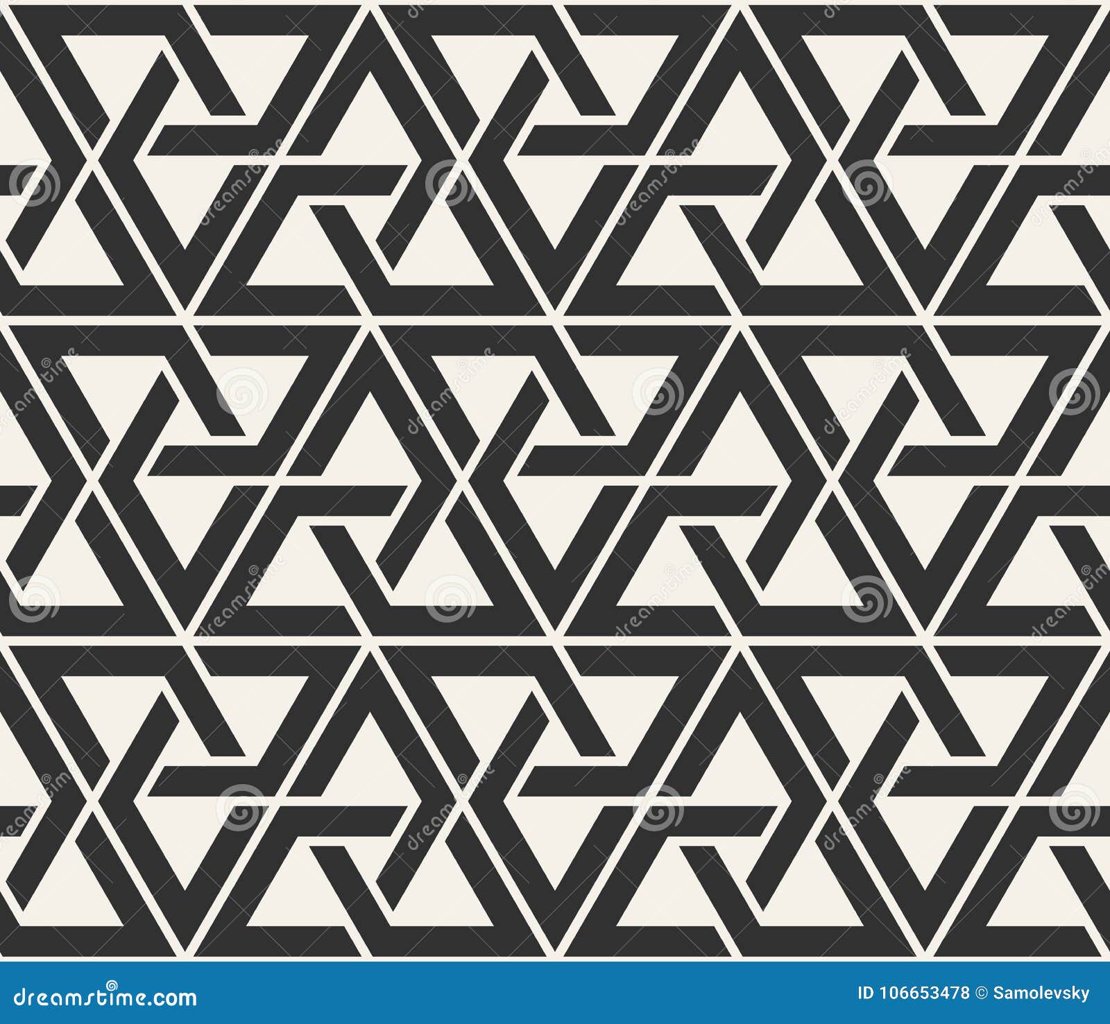 Vector Seamless Lines Pattern. Modern Stylish Triangle Shapes Texture ...