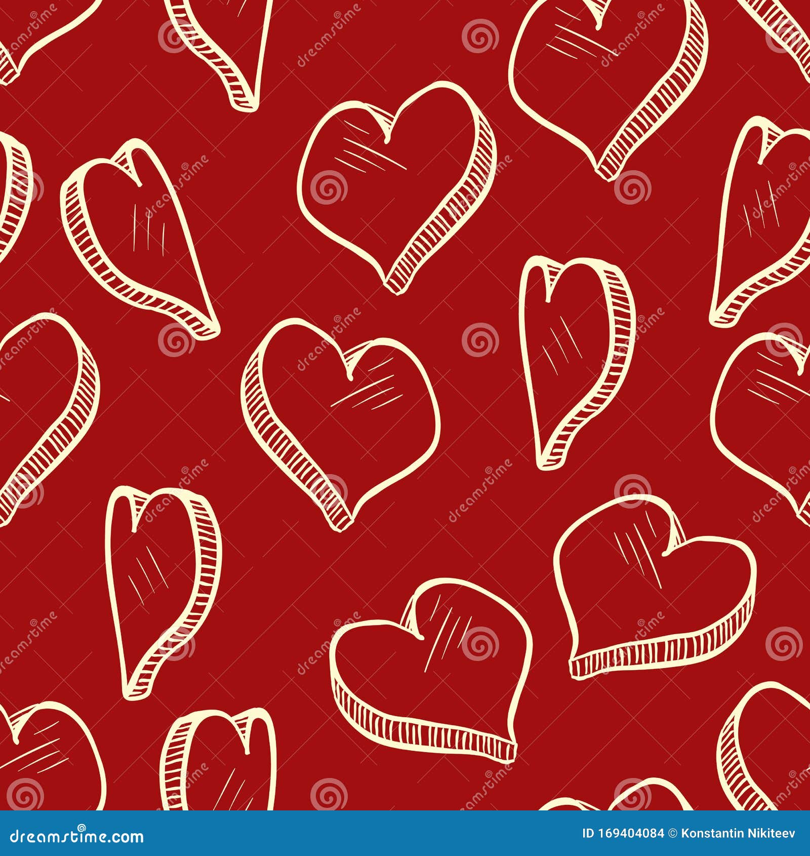 Vector Seamless Love Pattern Stock Vector - Illustration of hand, care ...