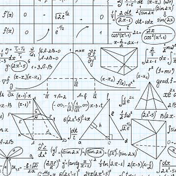 Vector Seamless Math Pattern with Mathematical Figures, Calculations ...