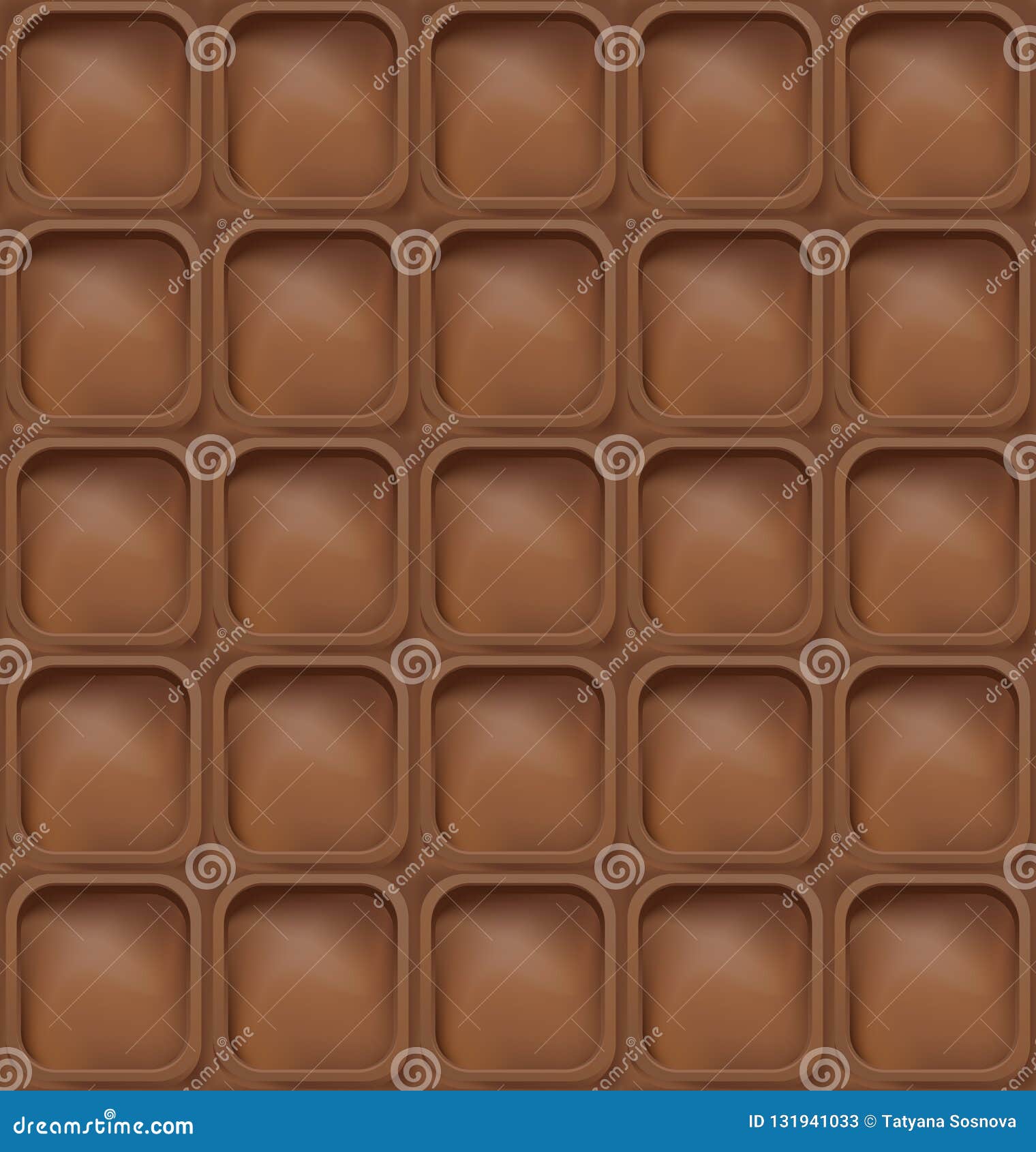Vector Seamless Milk Chocolate Bar Pattern Stock Vector - Illustration ...