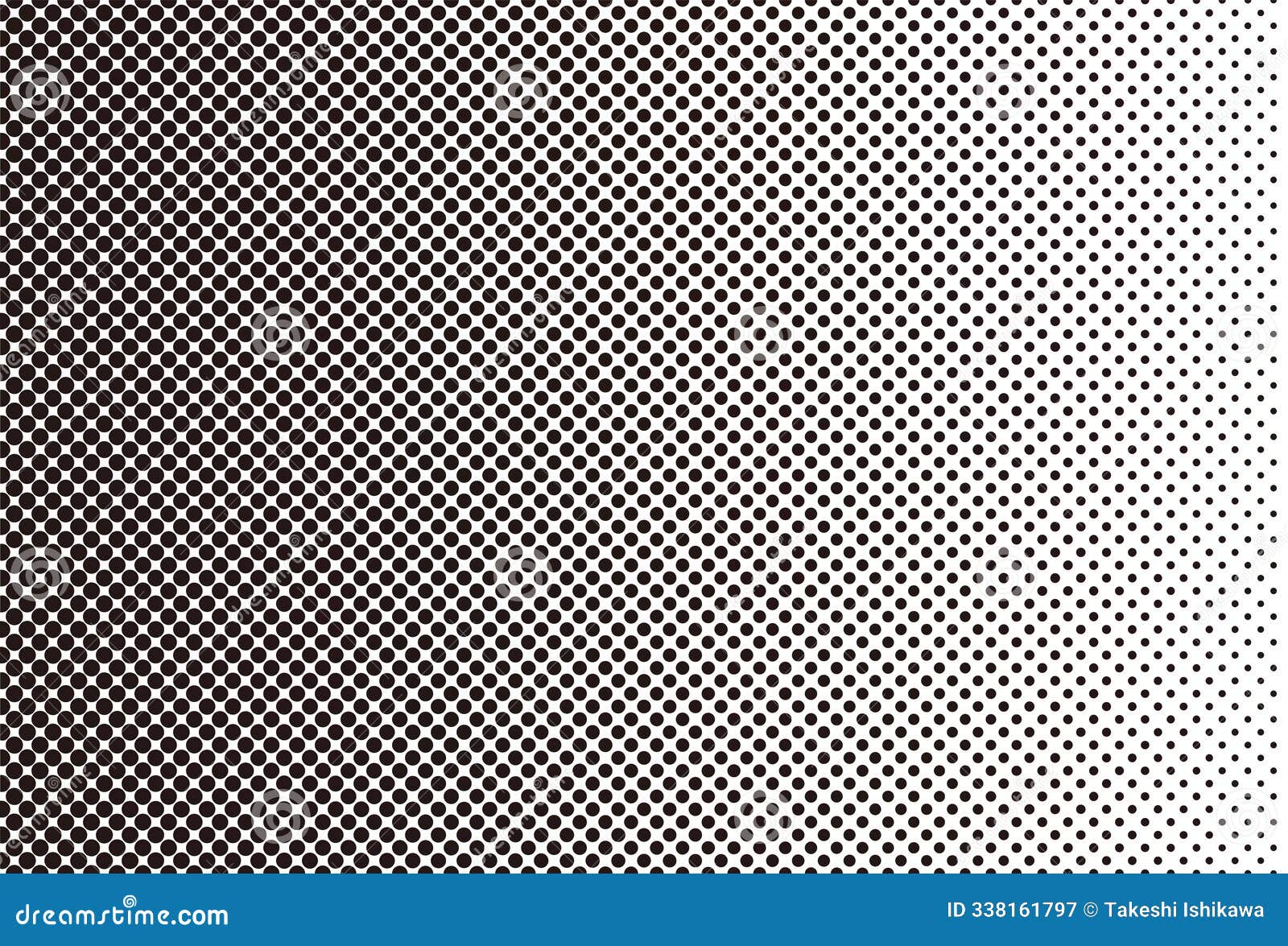 Vector Seamless Monochrome Halftone Pattern Isolated on a White ...