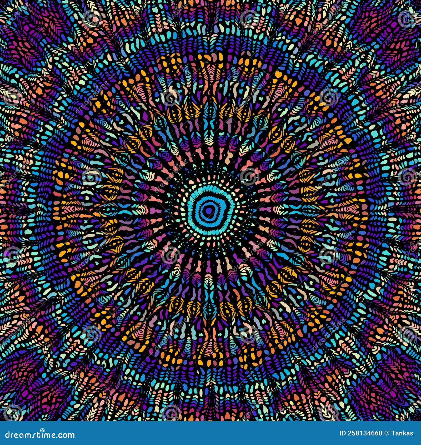 Vector Seamless Mosaic Art Pattern. Stock Vector - Illustration of ...