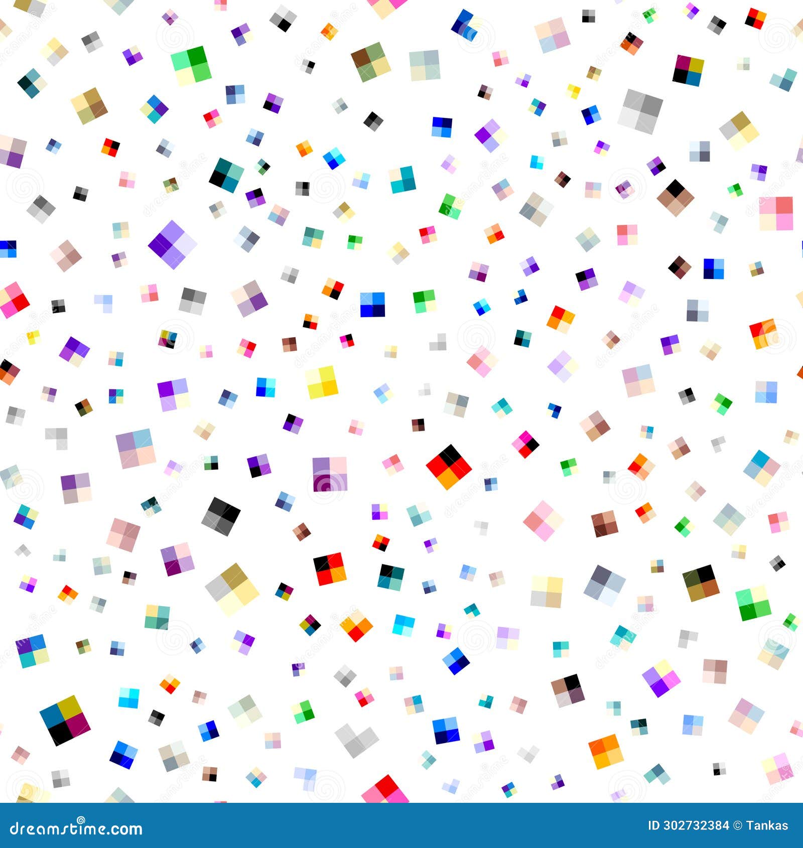 Vector Seamless Mosaic Art Pattern. Art Background. Stock Vector ...