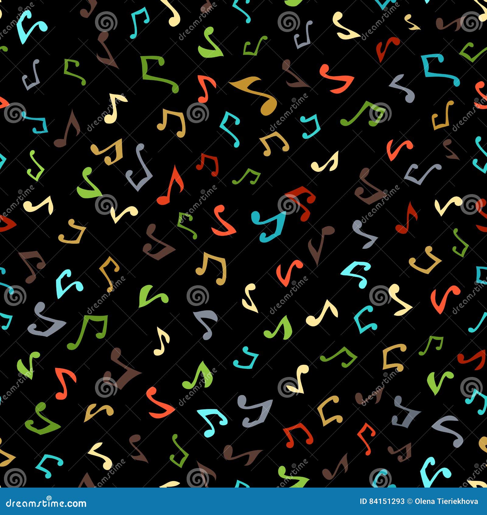 Vector Seamless Music Pattern. Stock Vector - Illustration of pattern ...