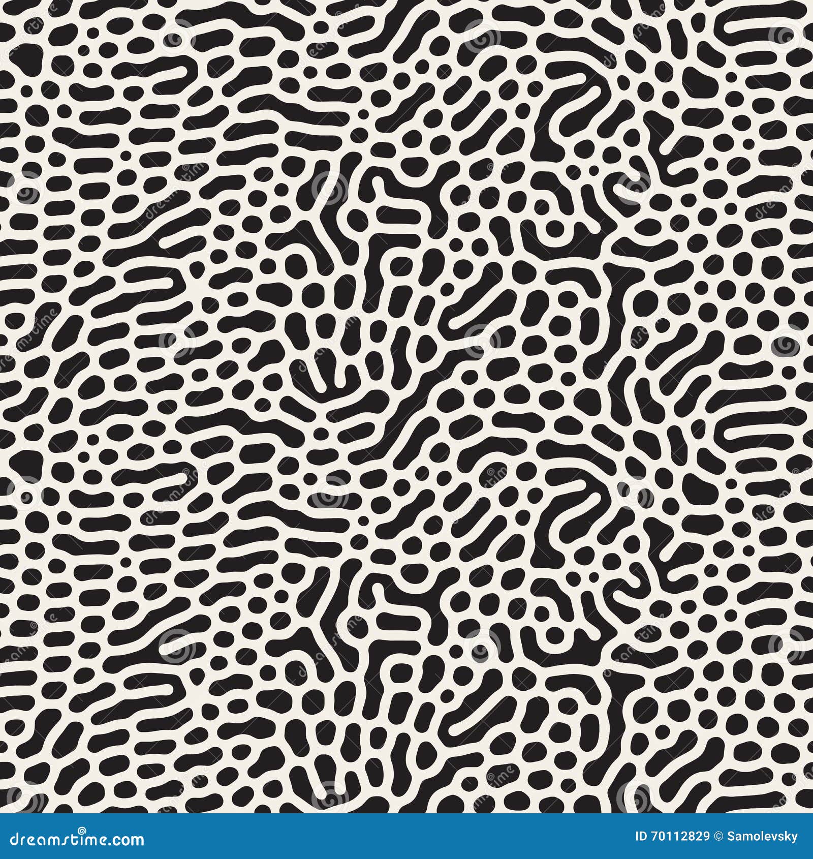 Vector Seamless Organic Rounded Shapes Foam Pattern Stock Vector ...