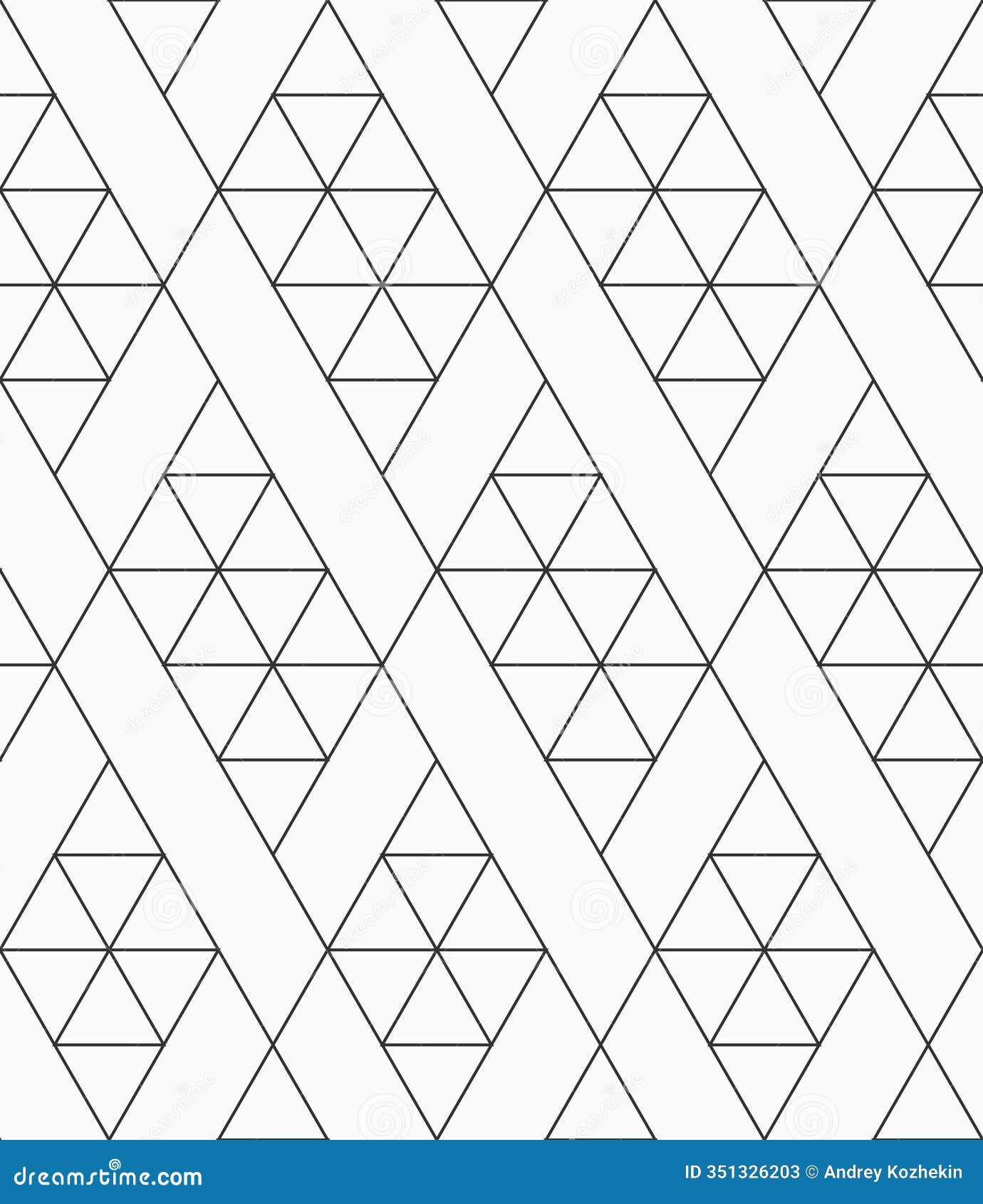 Vector Seamless Outline Pattern. Repeating Geometric Diagonally ...
