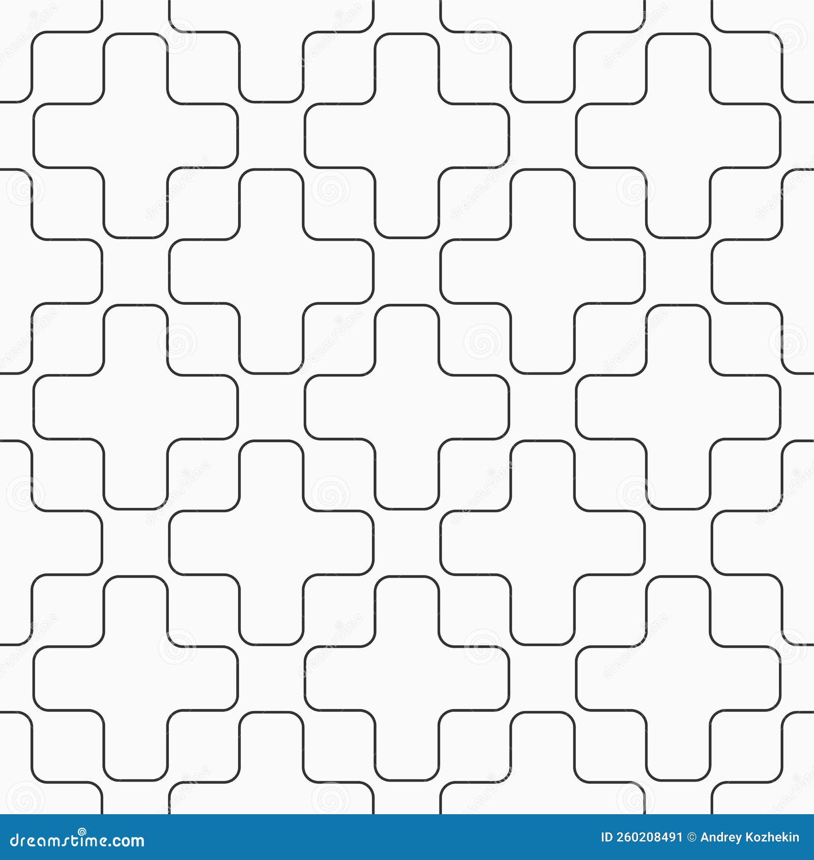 Vector Seamless Ouyline Lattice Pattern. Repeating Geometric Tiles ...