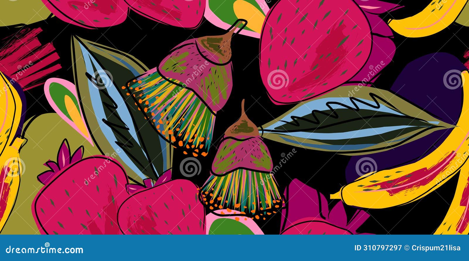 Vector Seamless, Overlapping, Repeating Pattern Stock Illustration ...