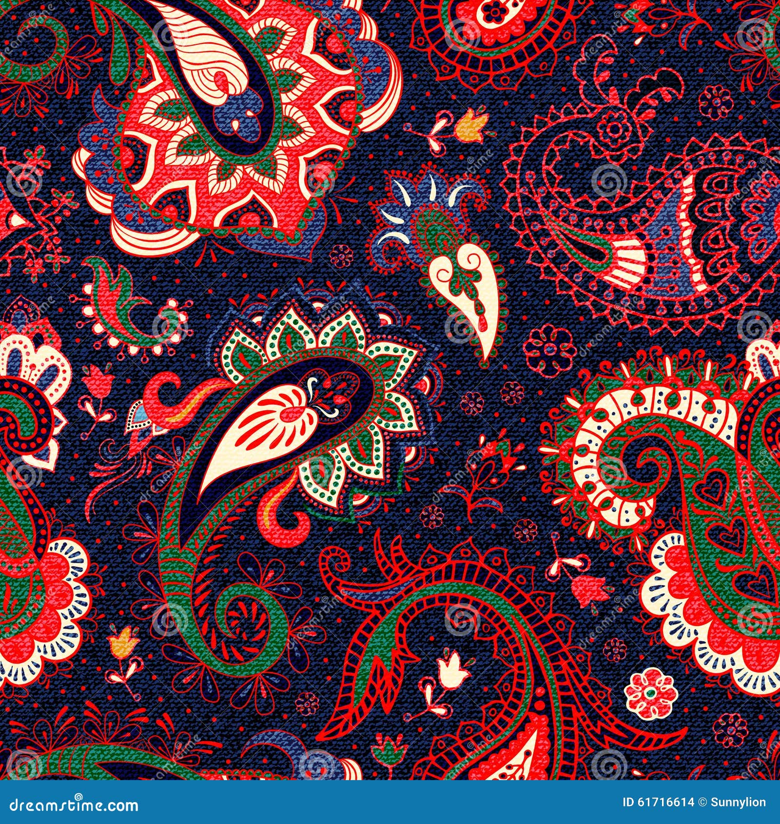 Vector Seamless Paisley Pattern Stock Vector - Illustration of asian ...