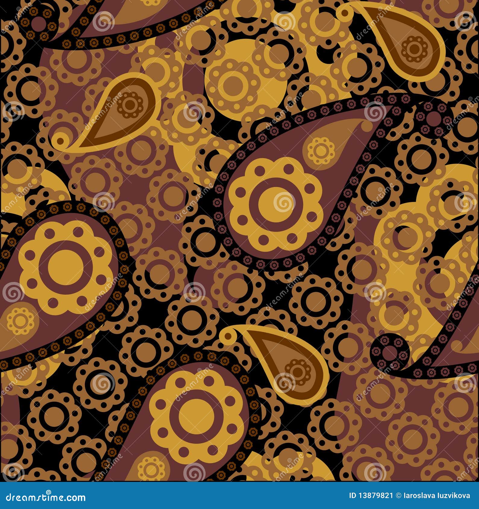 Vector Seamless Paisley Texture Stock Vector - Illustration of paisley ...
