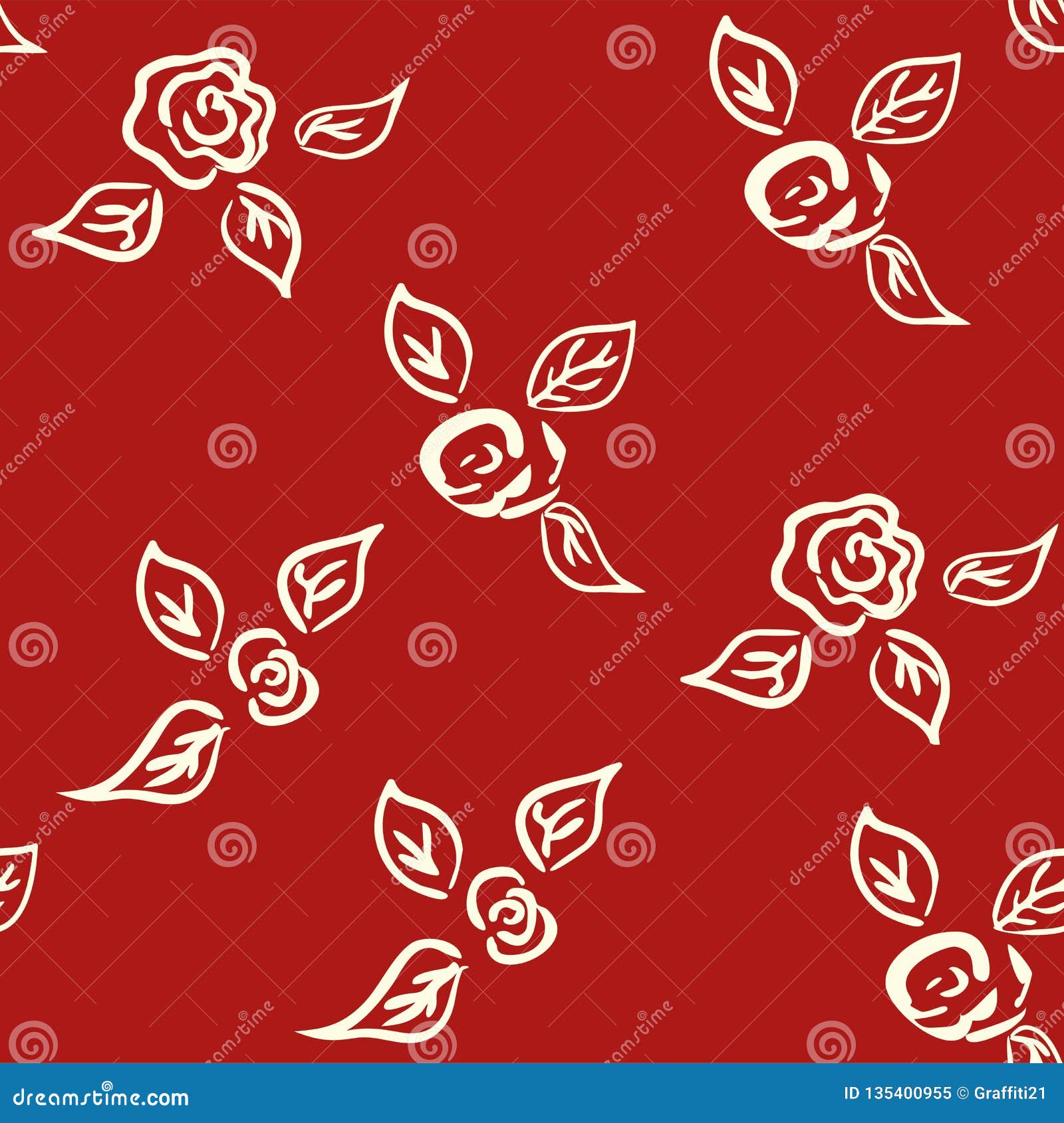 Vector Seamless Patern Graphic Roses on a Background Stock Vector ...