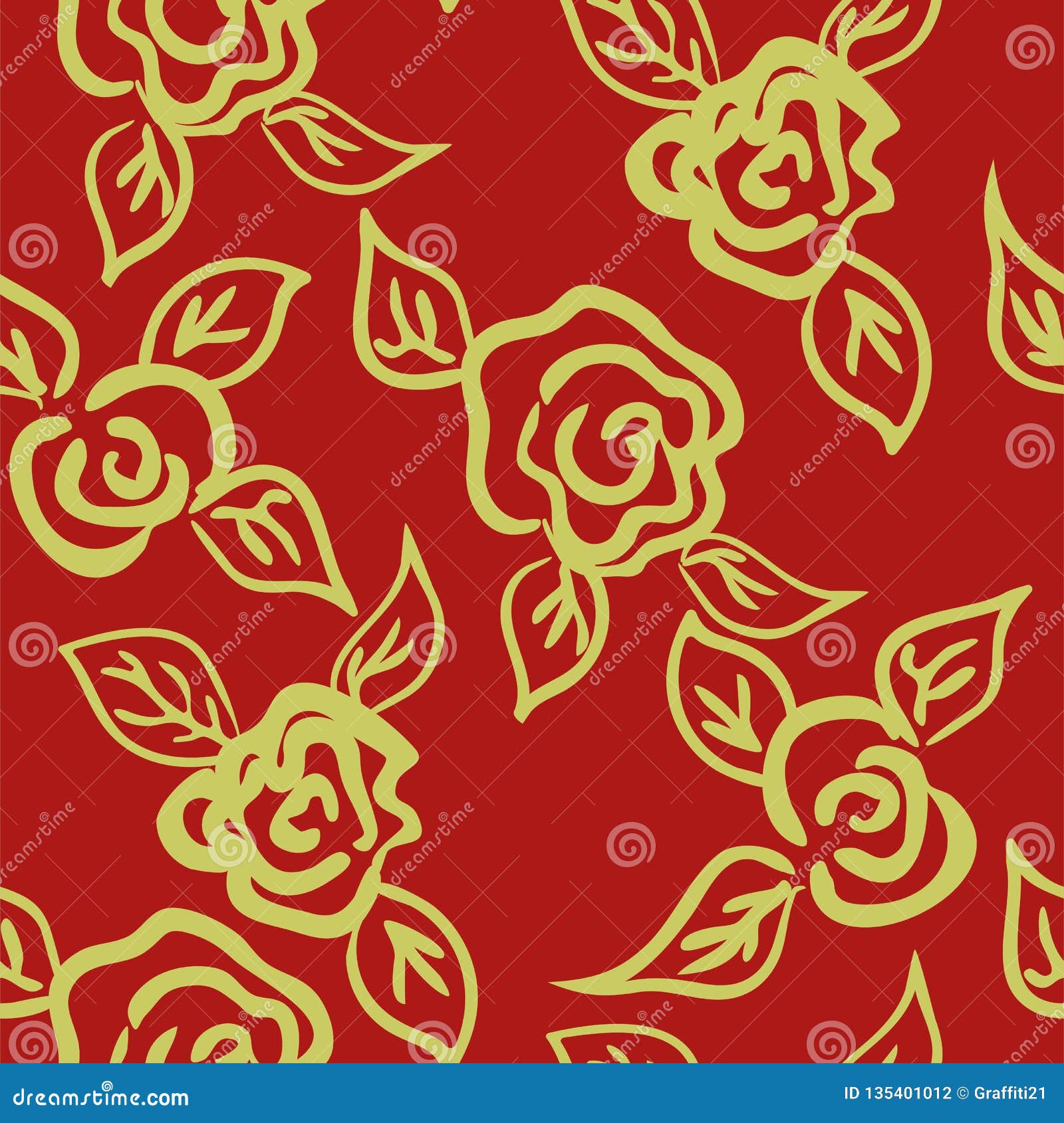 Vector Seamless Patern Graphic Roses on a Background Stock Vector ...