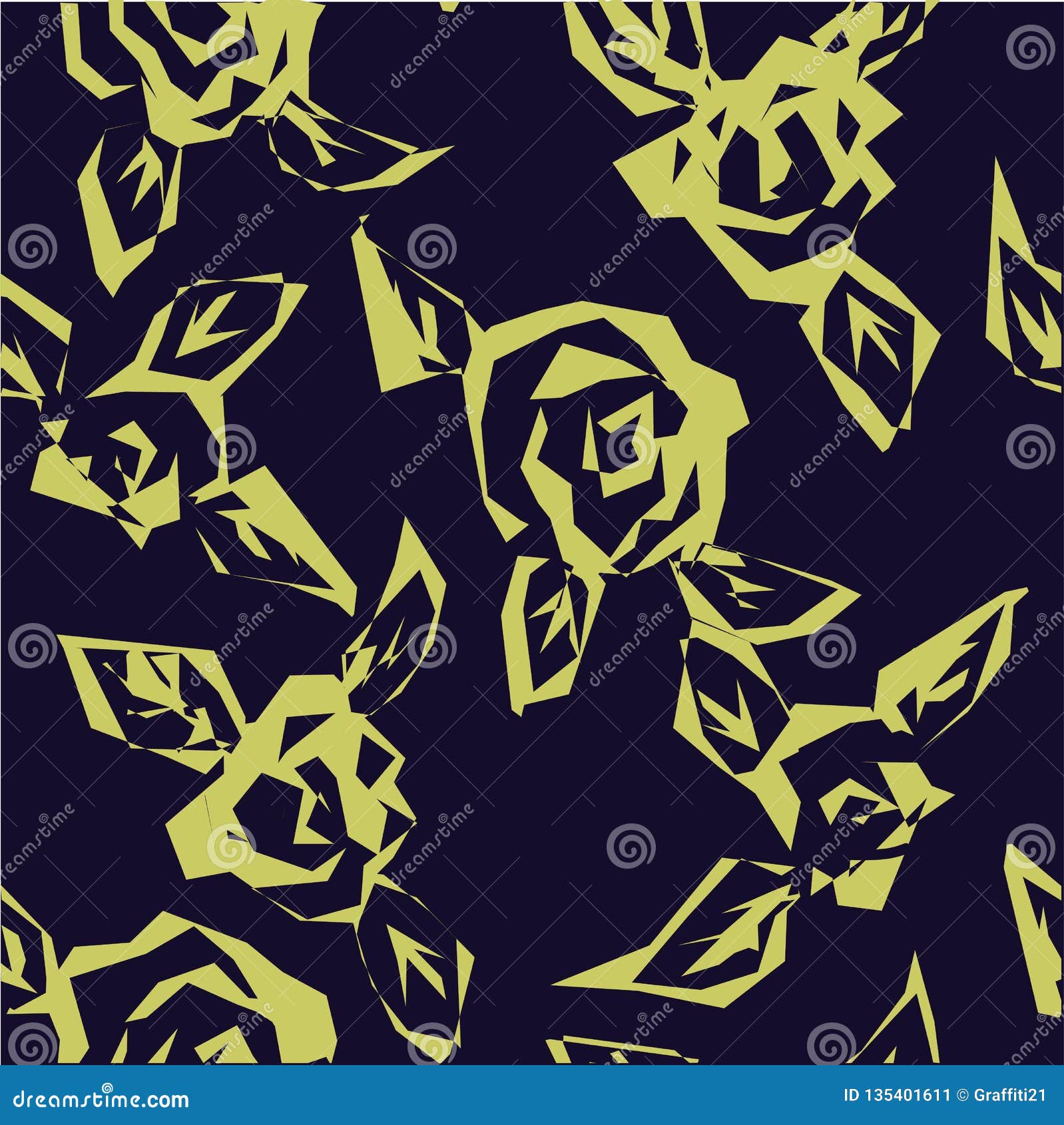 Vector Seamless Patern Graphic Roses on a Background Stock Vector ...