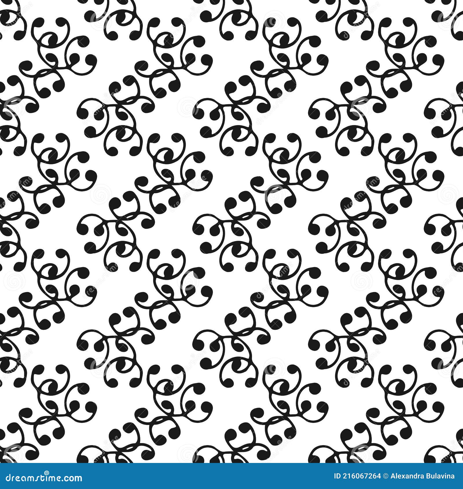 Vector Seamless Pattern with Abstract Arc Shapes on White Background ...