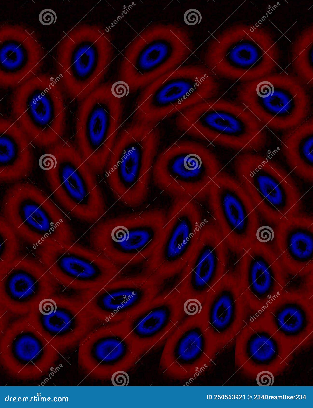 Seamless Pattern, Abstract Background. Blue Circles Inside Red Ones ...