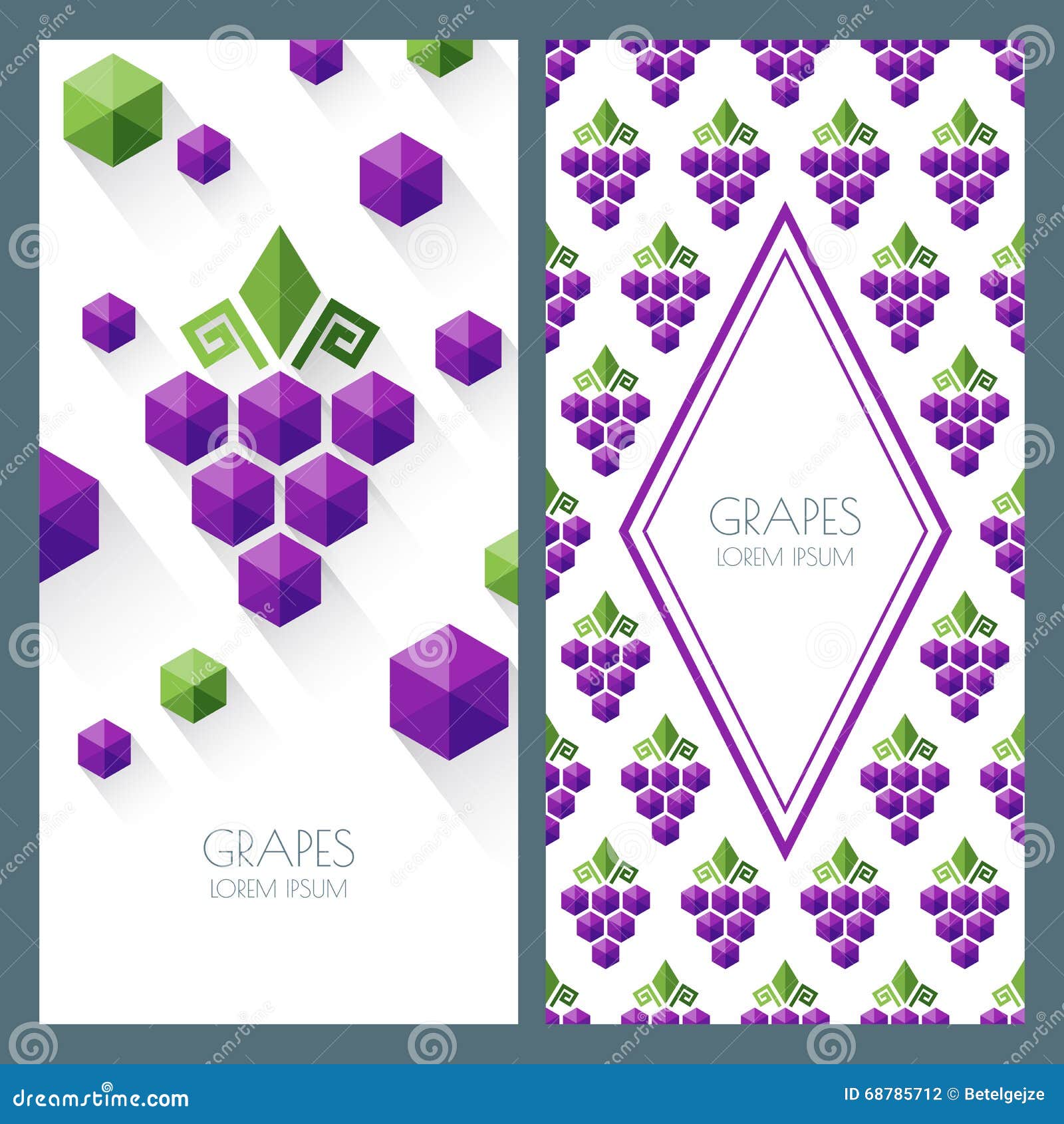 Vector Seamless Pattern and Abstract Background with Grapes. Stock ...