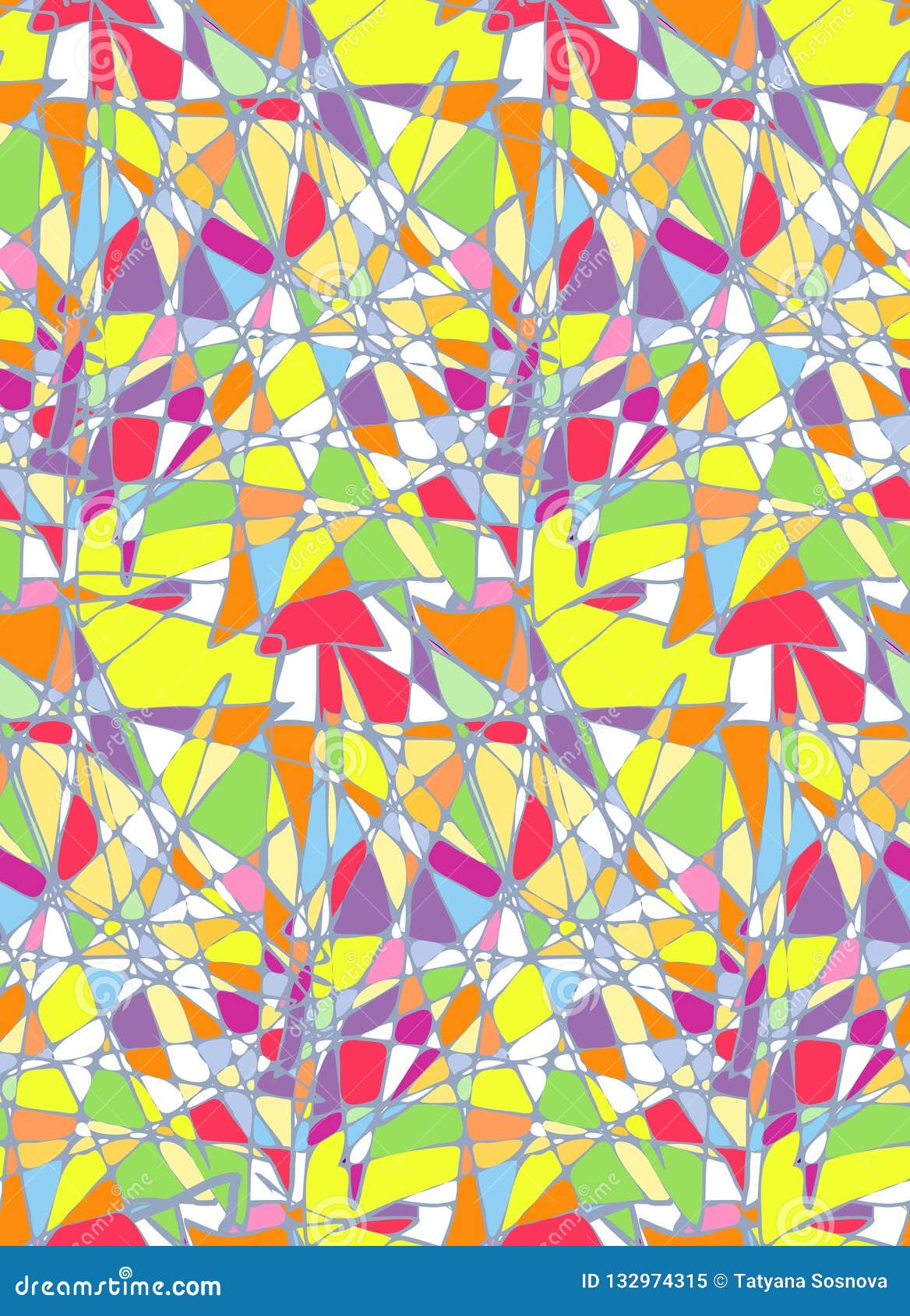 Vector Seamless Pattern Abstract Colored Stained Glass Stock Vector ...
