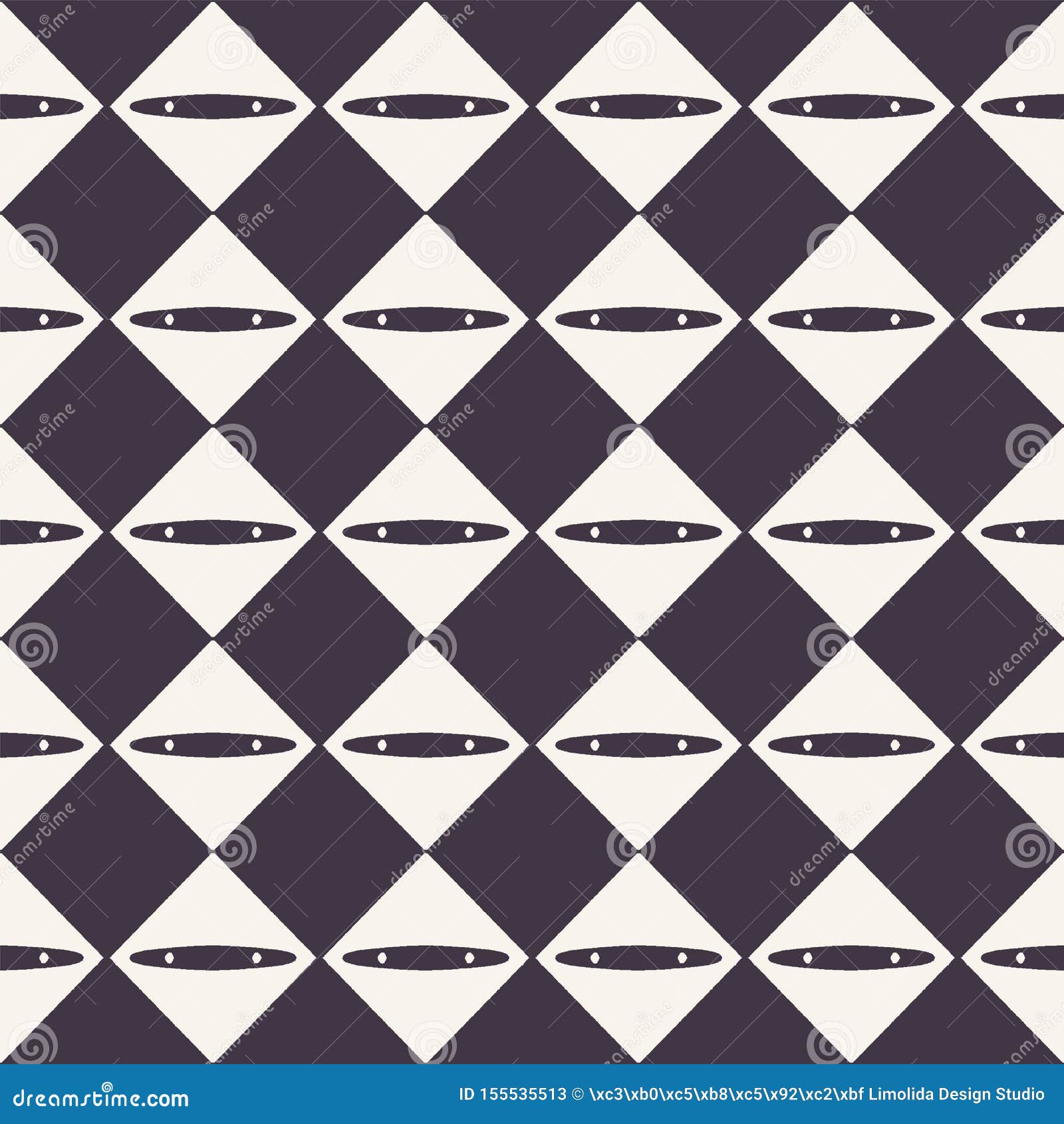 Vector Seamless Pattern. Abstract Diamond Checkerboard Background ...