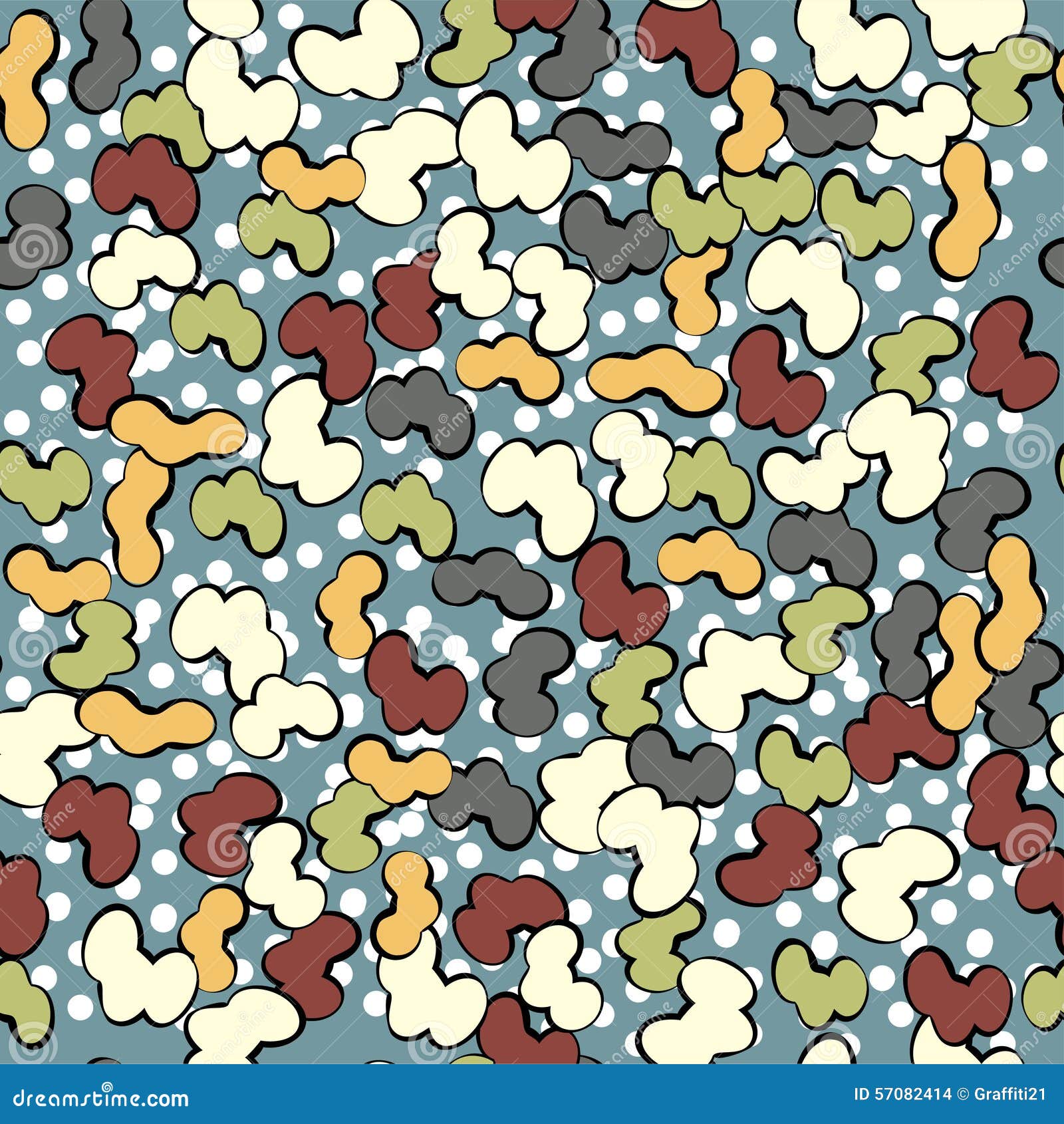 Vector Seamless Pattern with Abstract Figures Stock Vector ...