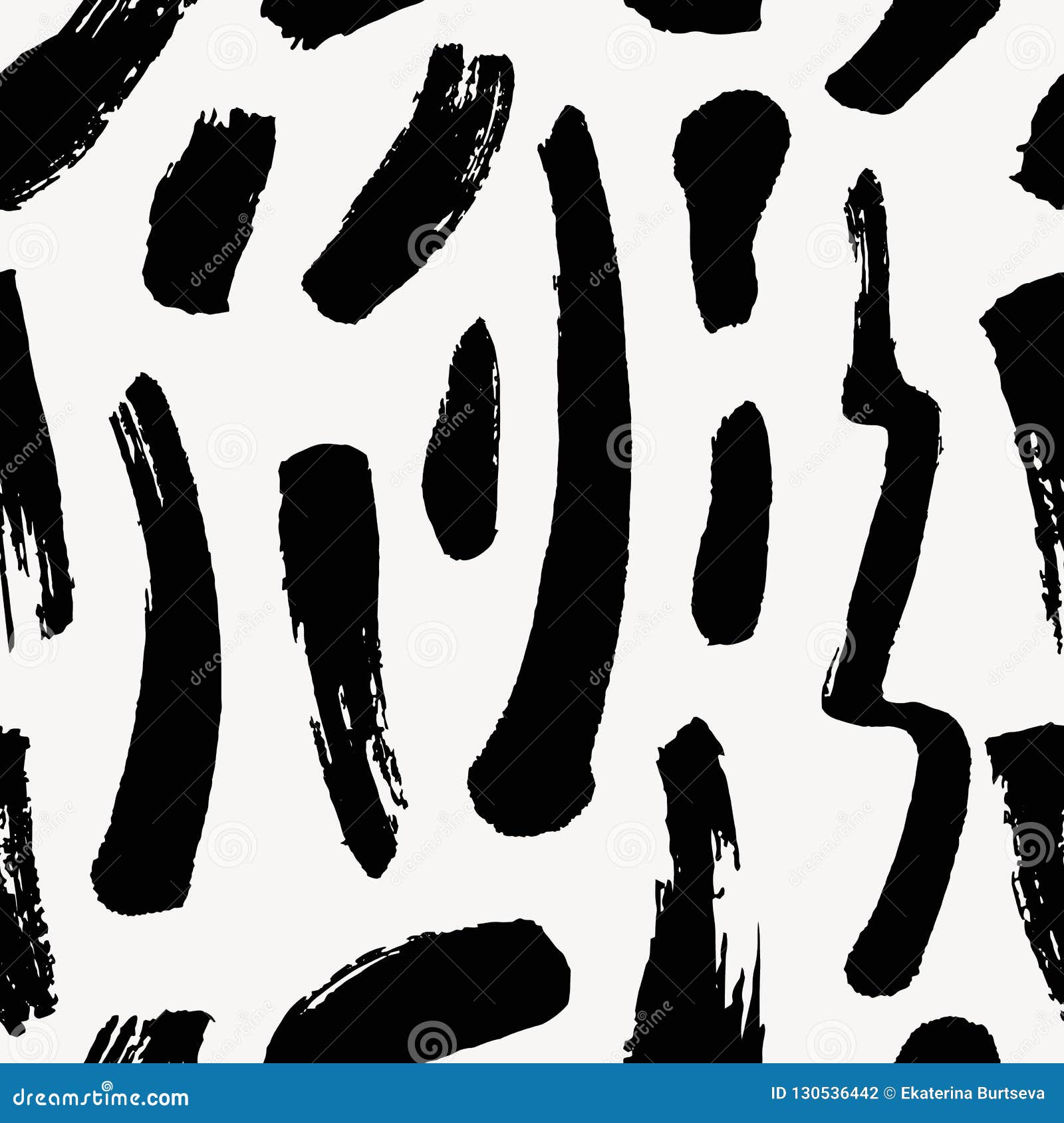 Vector Seamless Pattern. Abstract Hand Drawn Grunge Ink Textures Stock ...